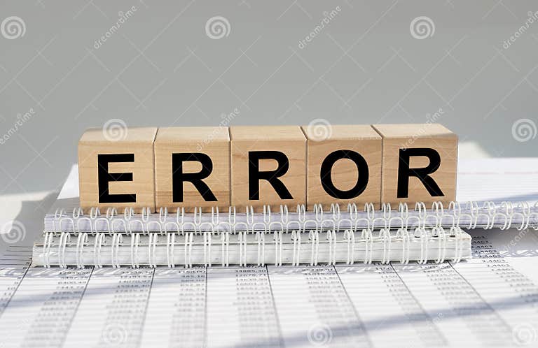 Error Word Inscription. Concept of Failure and Mistake Stock Image ...