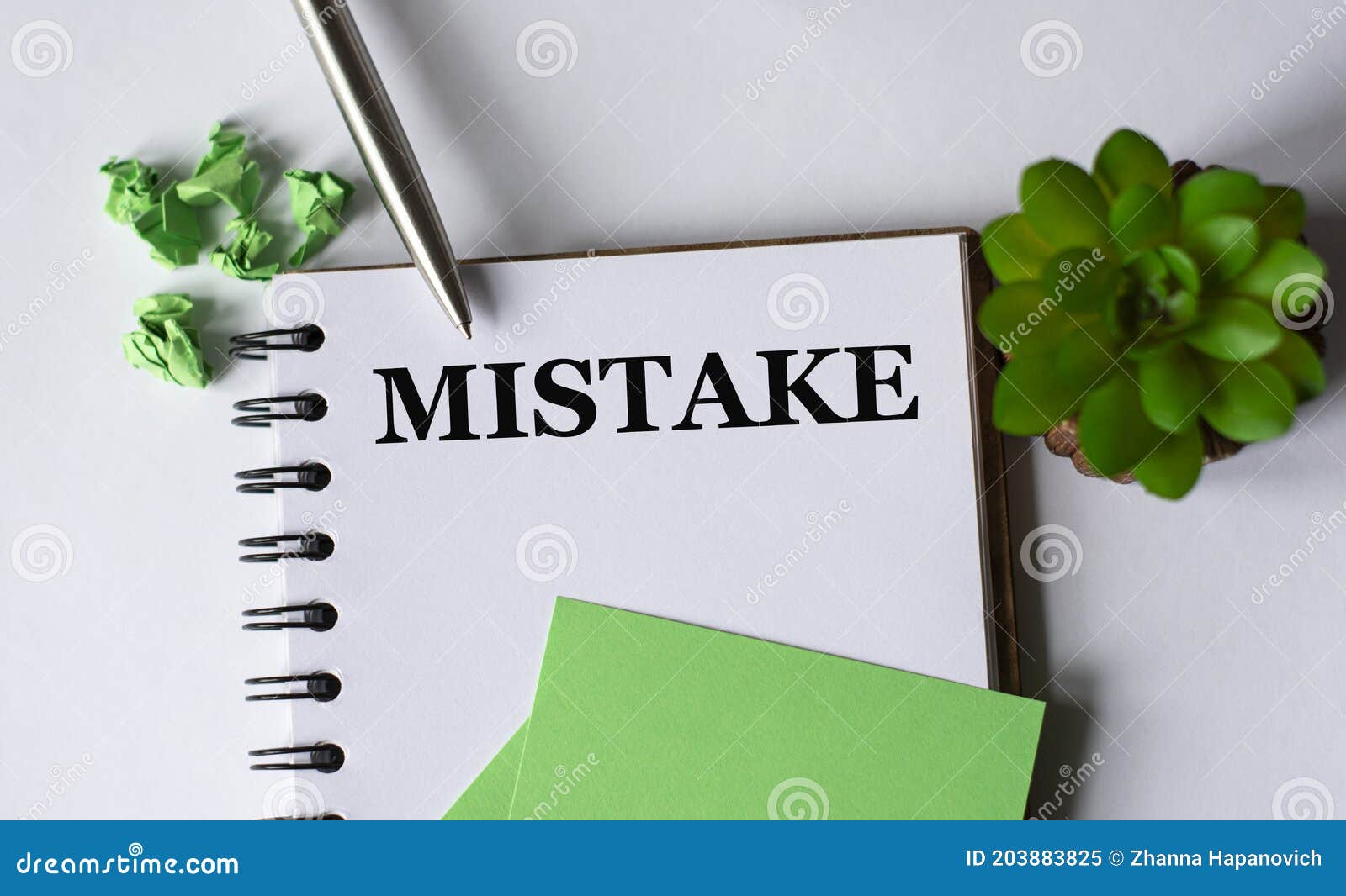 ERROR - Word in a Notebook on a White Background with a Pen, Green ...