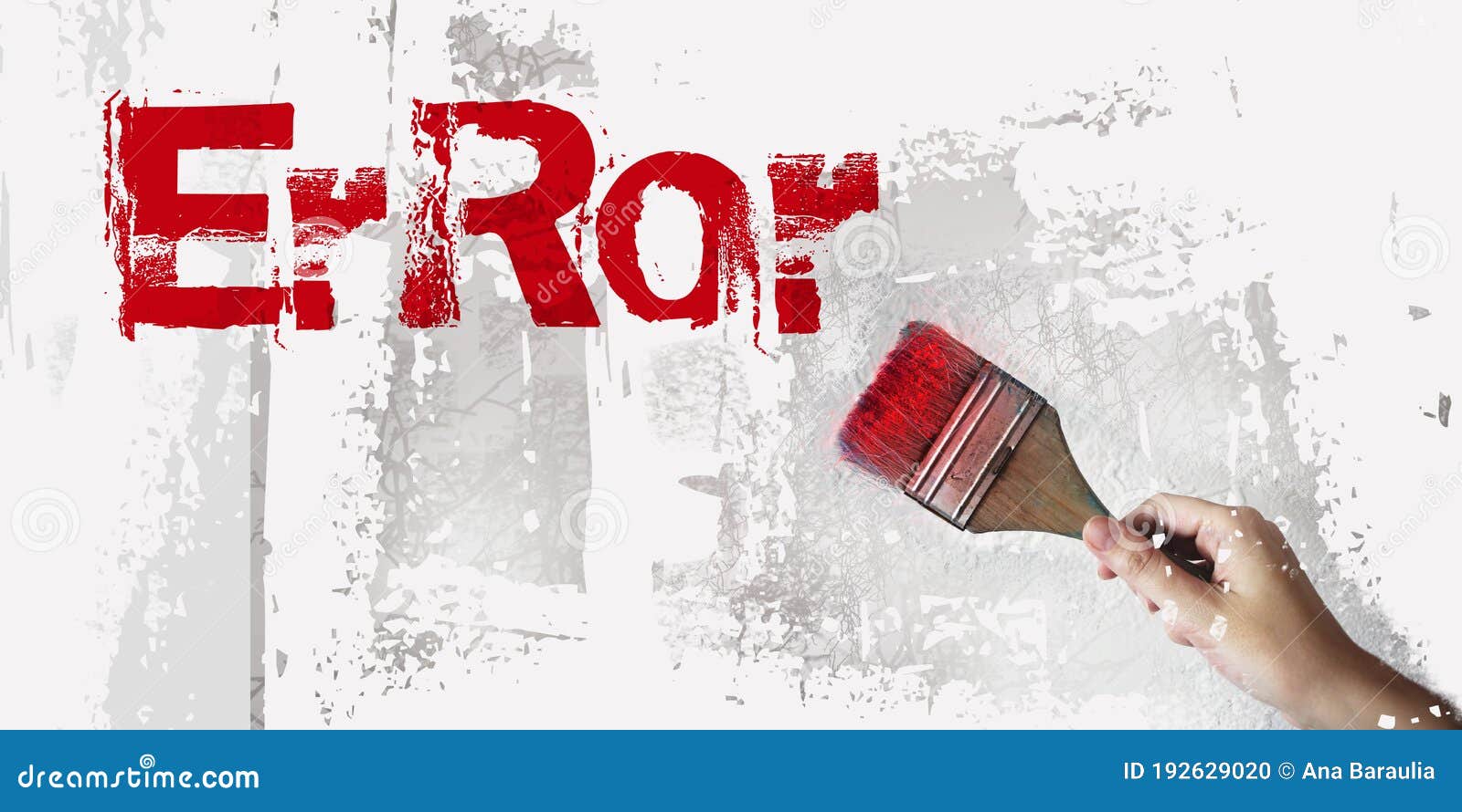 Error Word Written with Red Paintbrush on a Wall. Conceptual Image ...