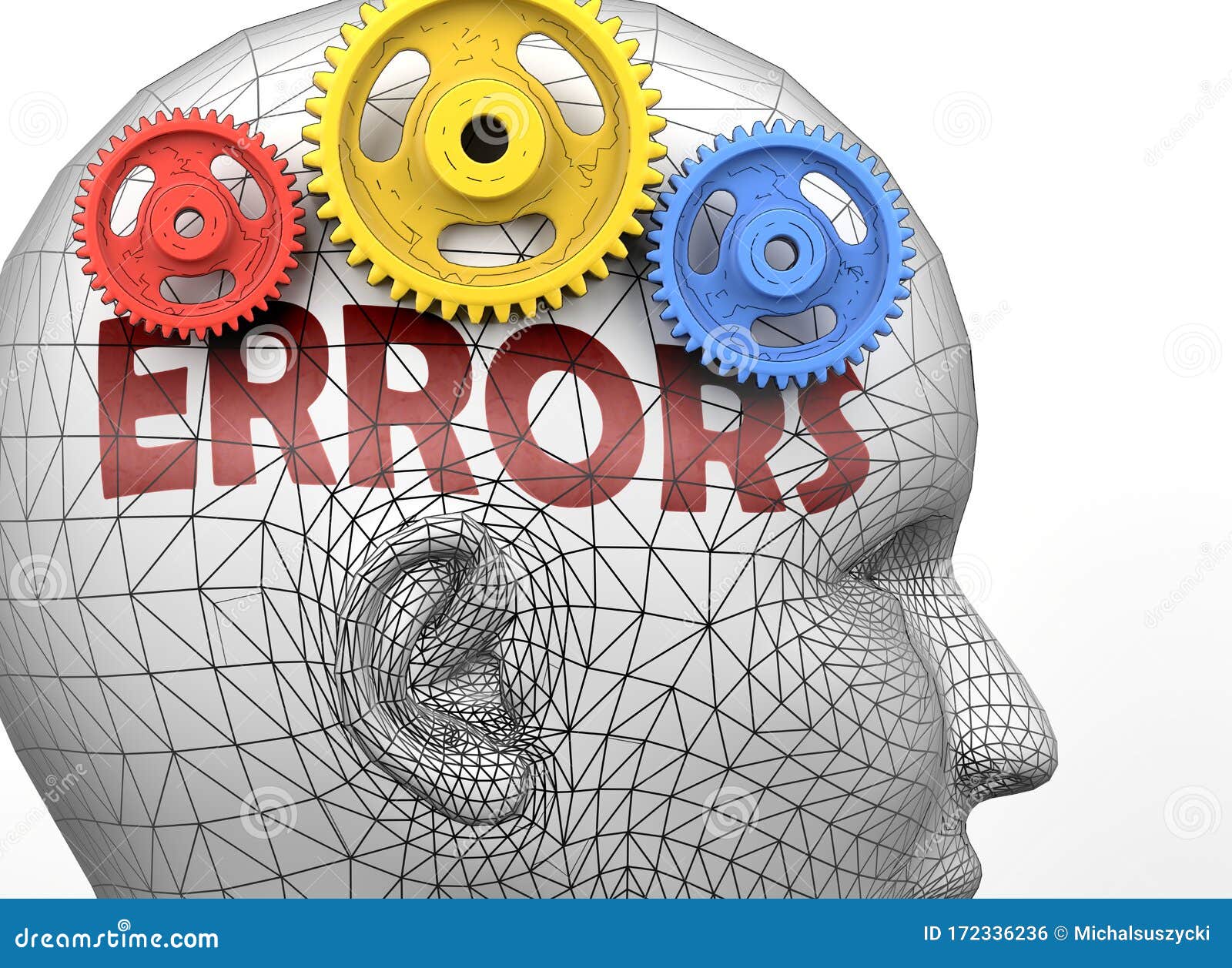 Errors and Human Mind - Pictured As Word Errors Inside a Head To ...