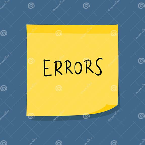 Errors sign stock vector. Illustration of issue, reminder - 251275970