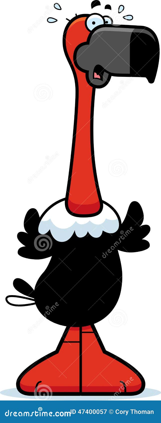 Erschrockener Karikatur-Geier Vektor Abbildung - Illustration von ...