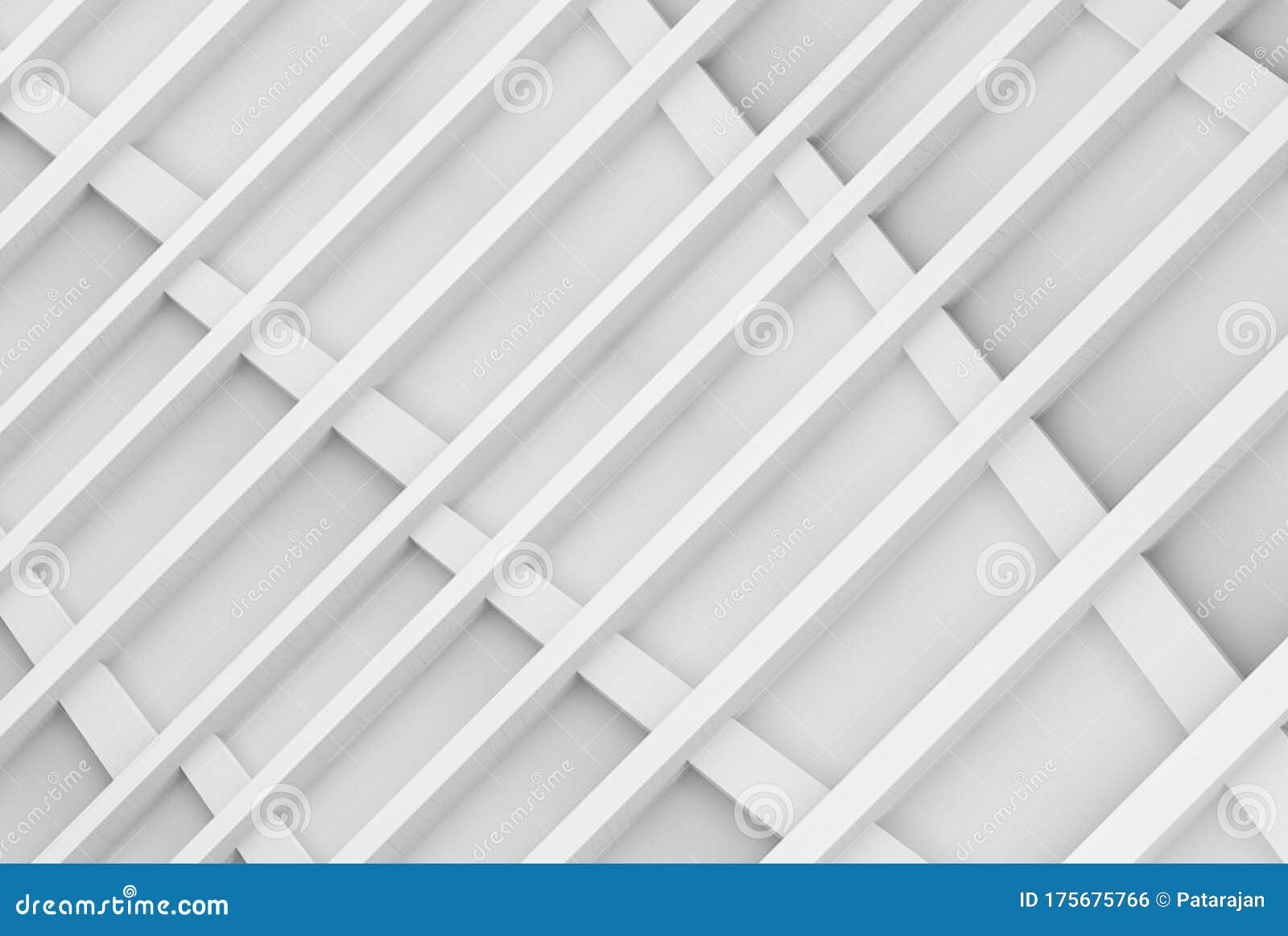 3d Rendering. Perspective View of Modern Light Gray Rectangle Shape ...