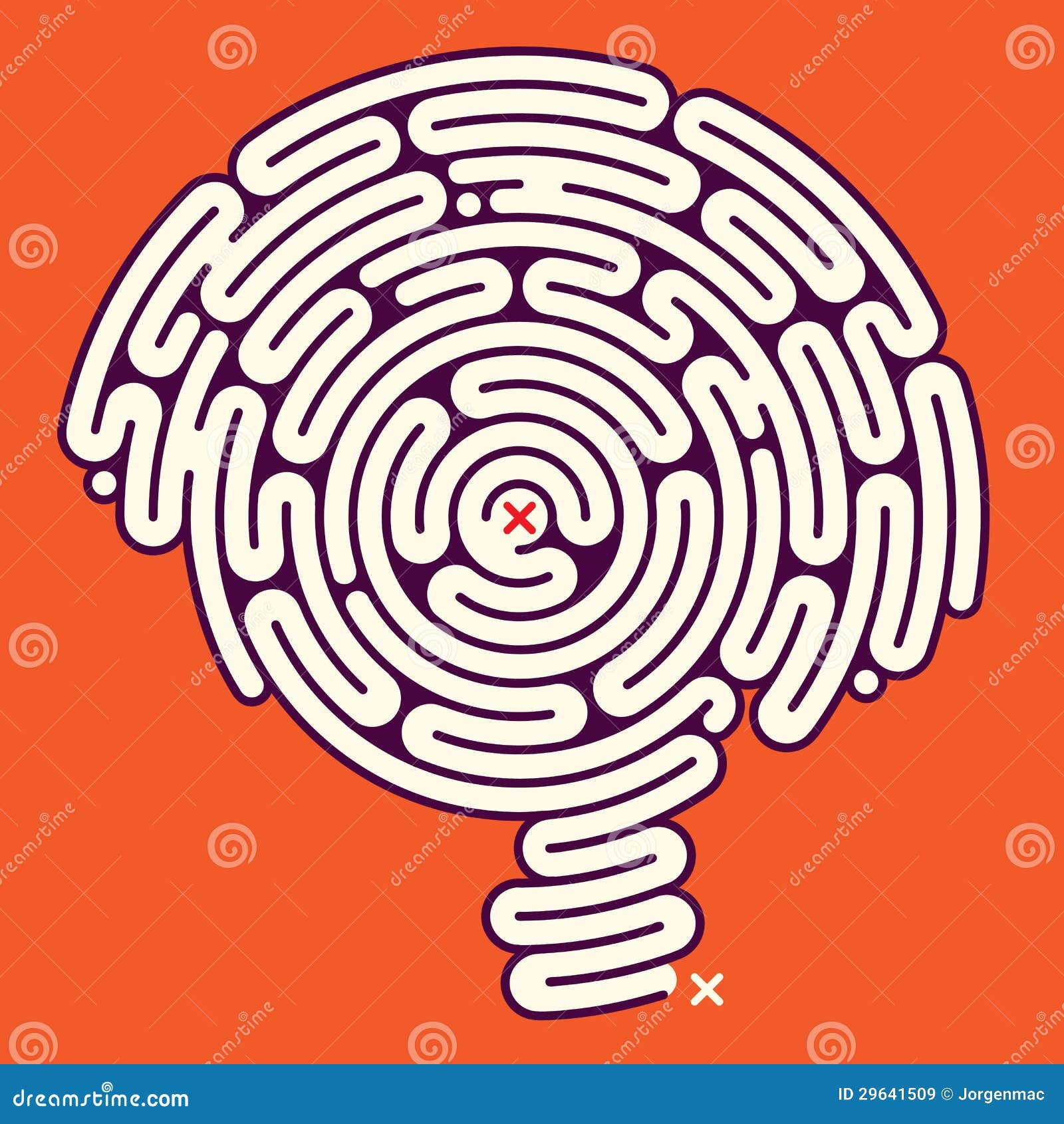 Erstaunliches Labyrinth-Gehirn Vektor Abbildung - Illustration von ...