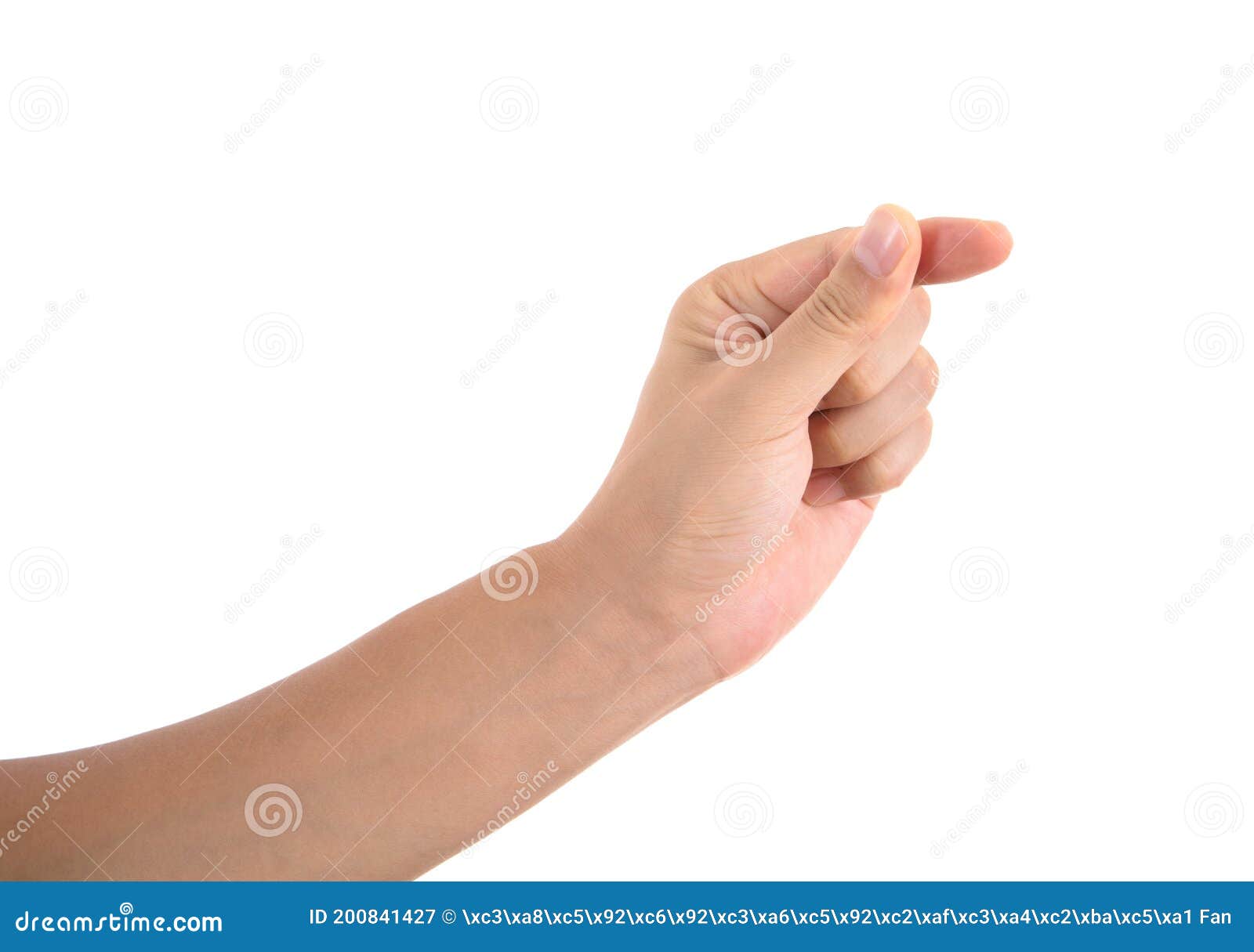 Ersticken Sie Mit Einer Hand Vor Einem Weißen Hintergrund Stockbild ...