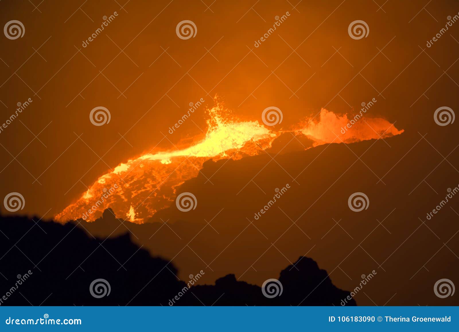 Erta Ale. Active Basaltic Shield Volcano in the Afar Region of Northern ...