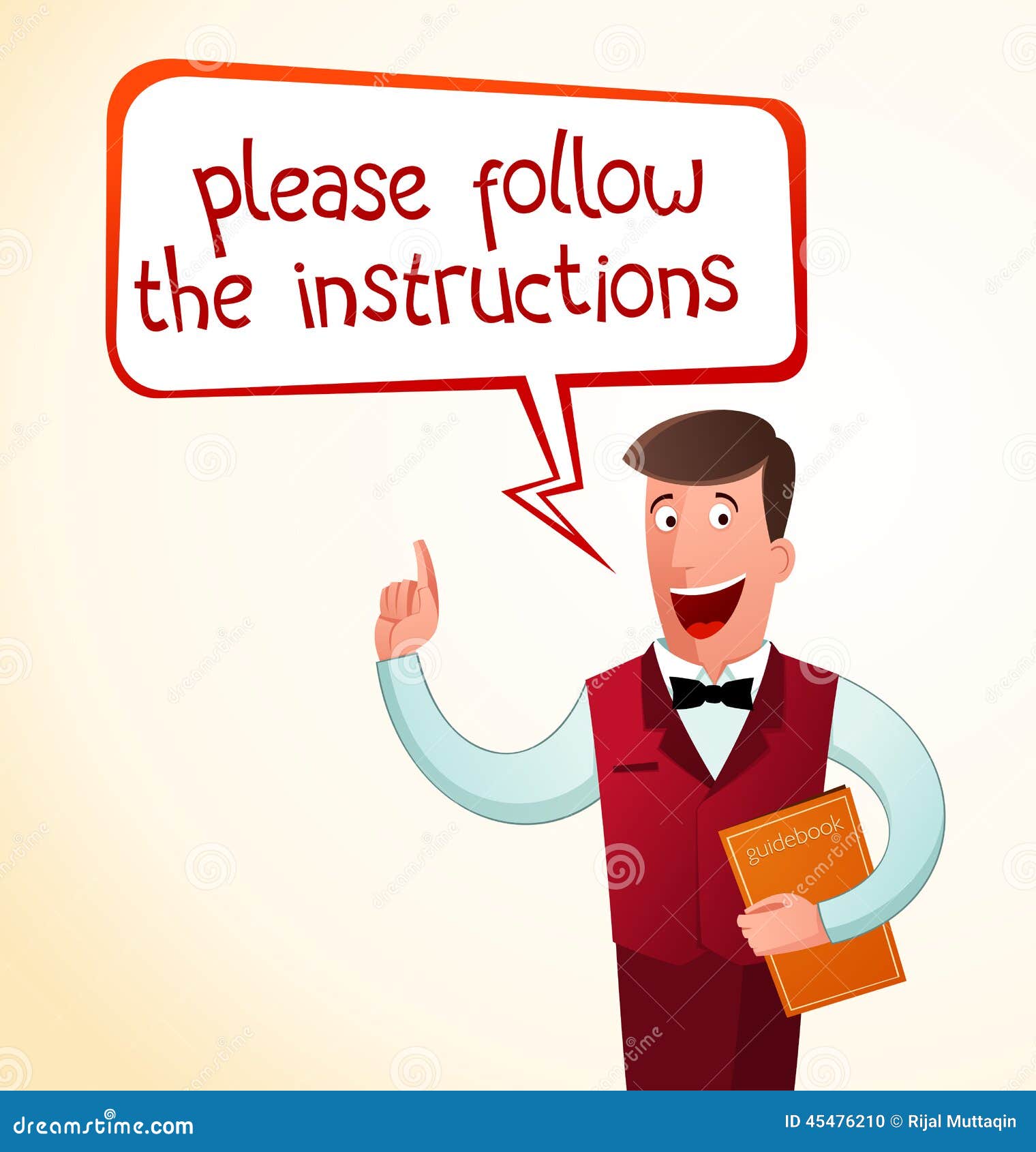 Erteilen Sie Eine Anweisung Vektor Abbildung - Illustration von führung ...