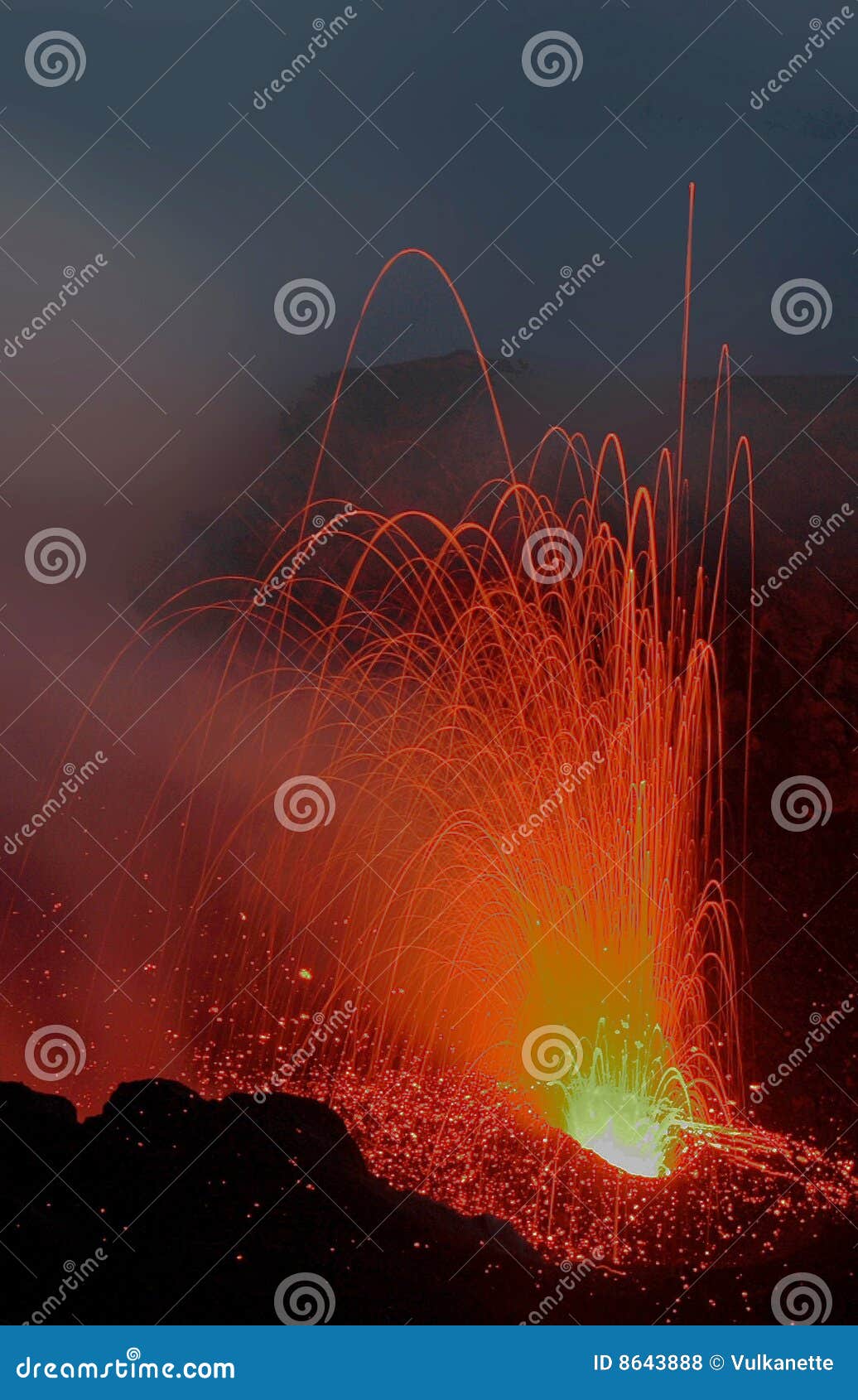 Erupción De Stromboli De Pizzo Foto de archivo - Imagen de resplandor ...