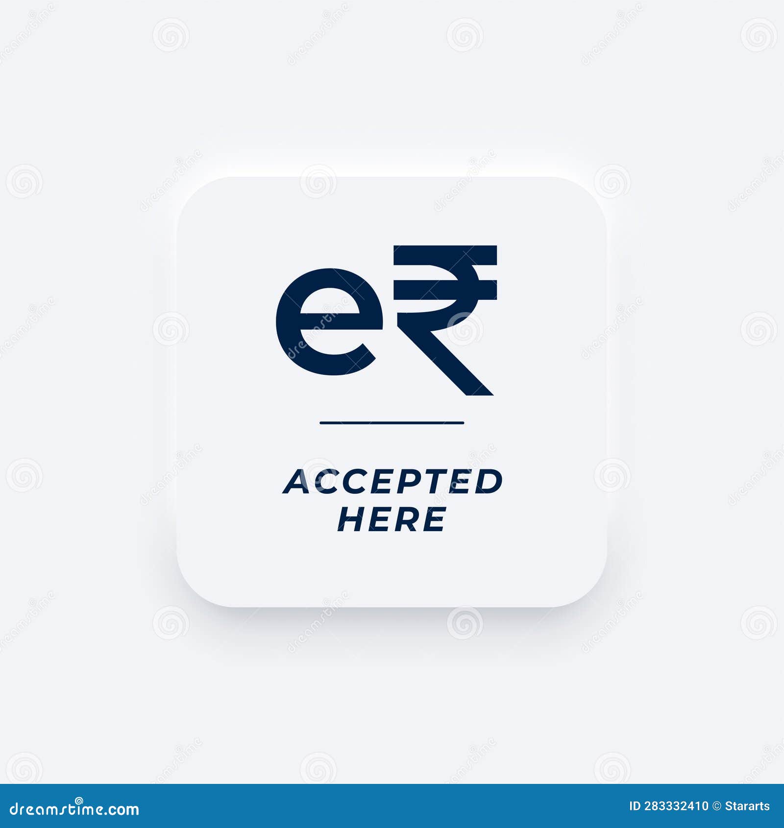 Virtual EINR Erupi Digital Currency Symbol Background Vector ...