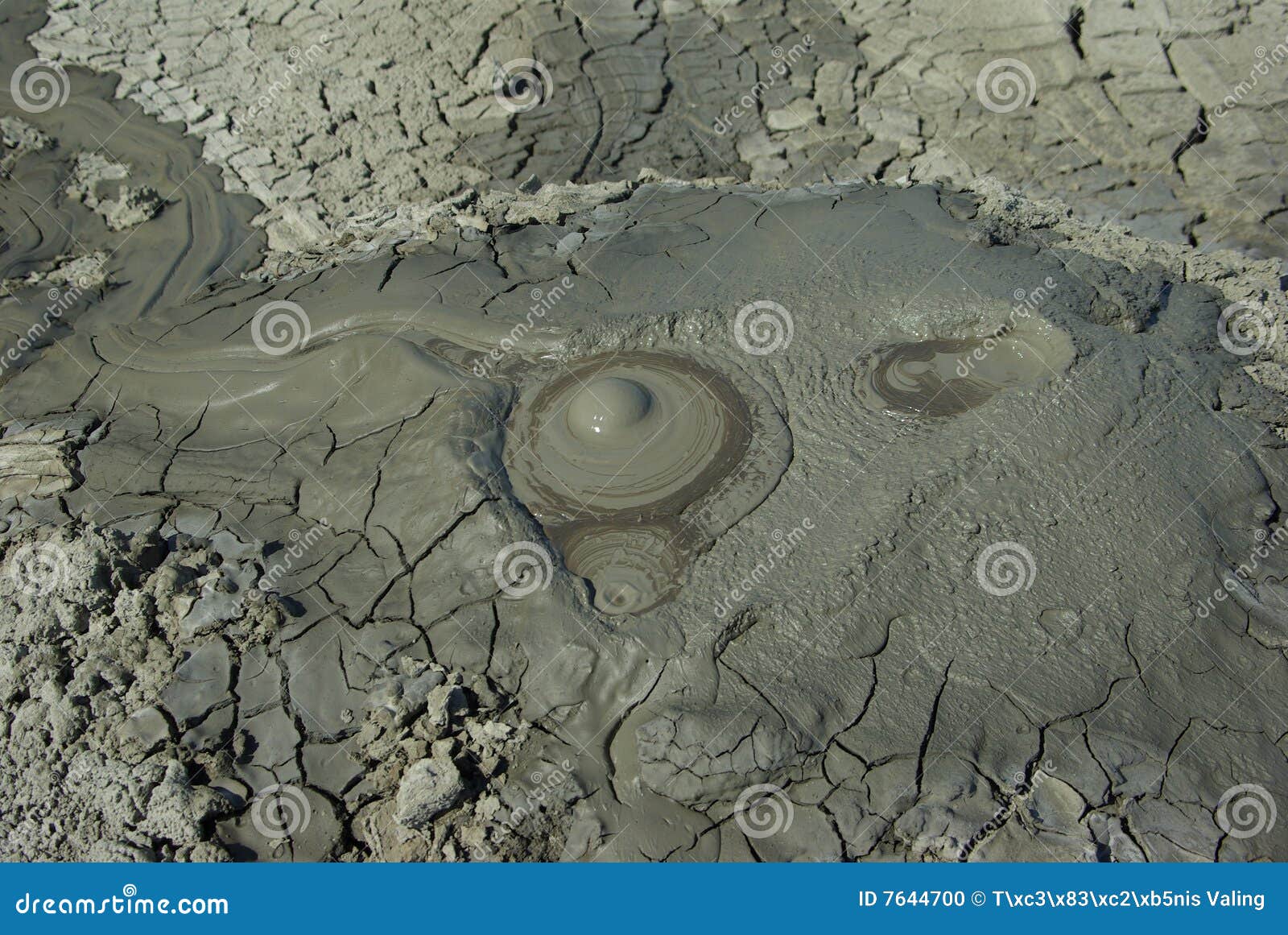 Erupting Mud Vulcano Background Stock Photo - Image of gaseous ...