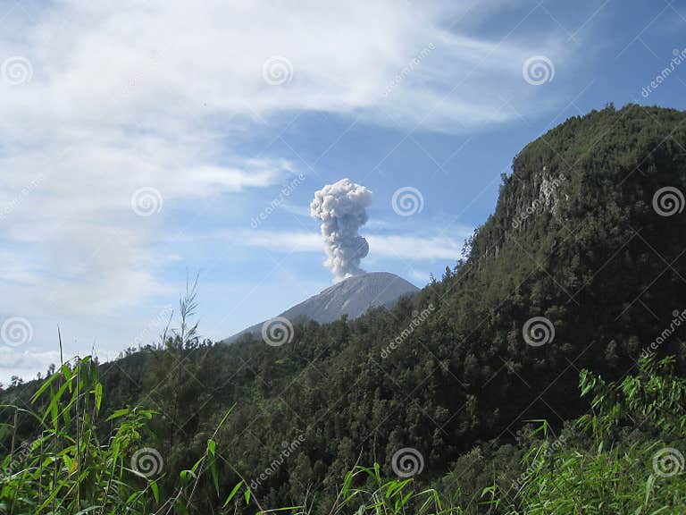 The Eruption in the Crater of the Semeru Volcano on the Island of Java ...