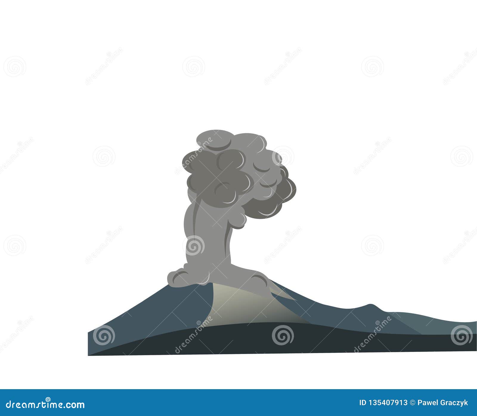 Erupting Volcano Vector Format Illustration Stock Vector - Illustration ...
