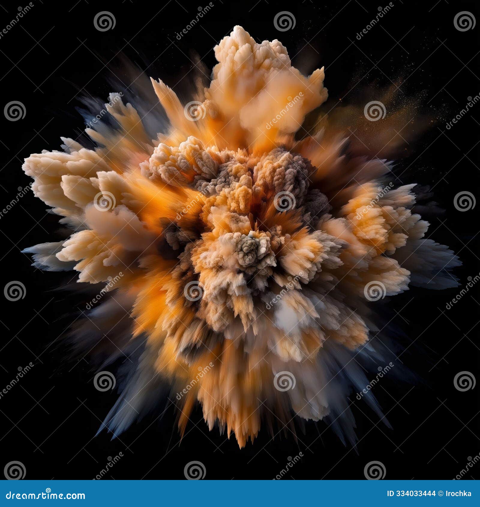 Eruption of Color: a Dynamic Cloud of Smoke and Debris Against Darkness ...