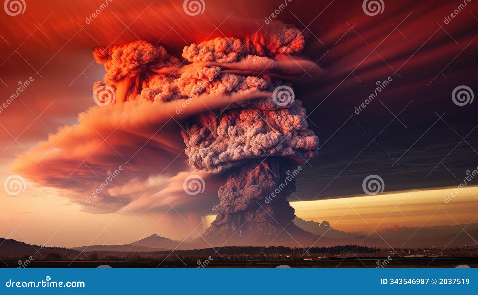 Eruption Fire Volcano Royalty-Free Cartoon | CartoonDealer.com #372104213