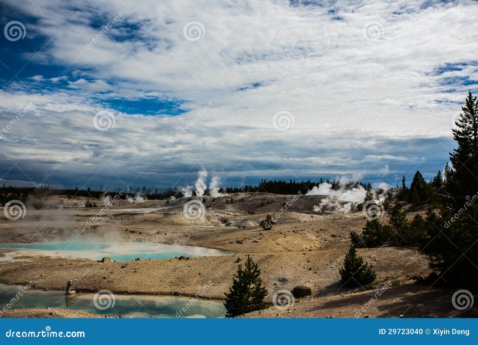 The Geothermal in Yellowstone Park Stock Photo - Image of spring ...