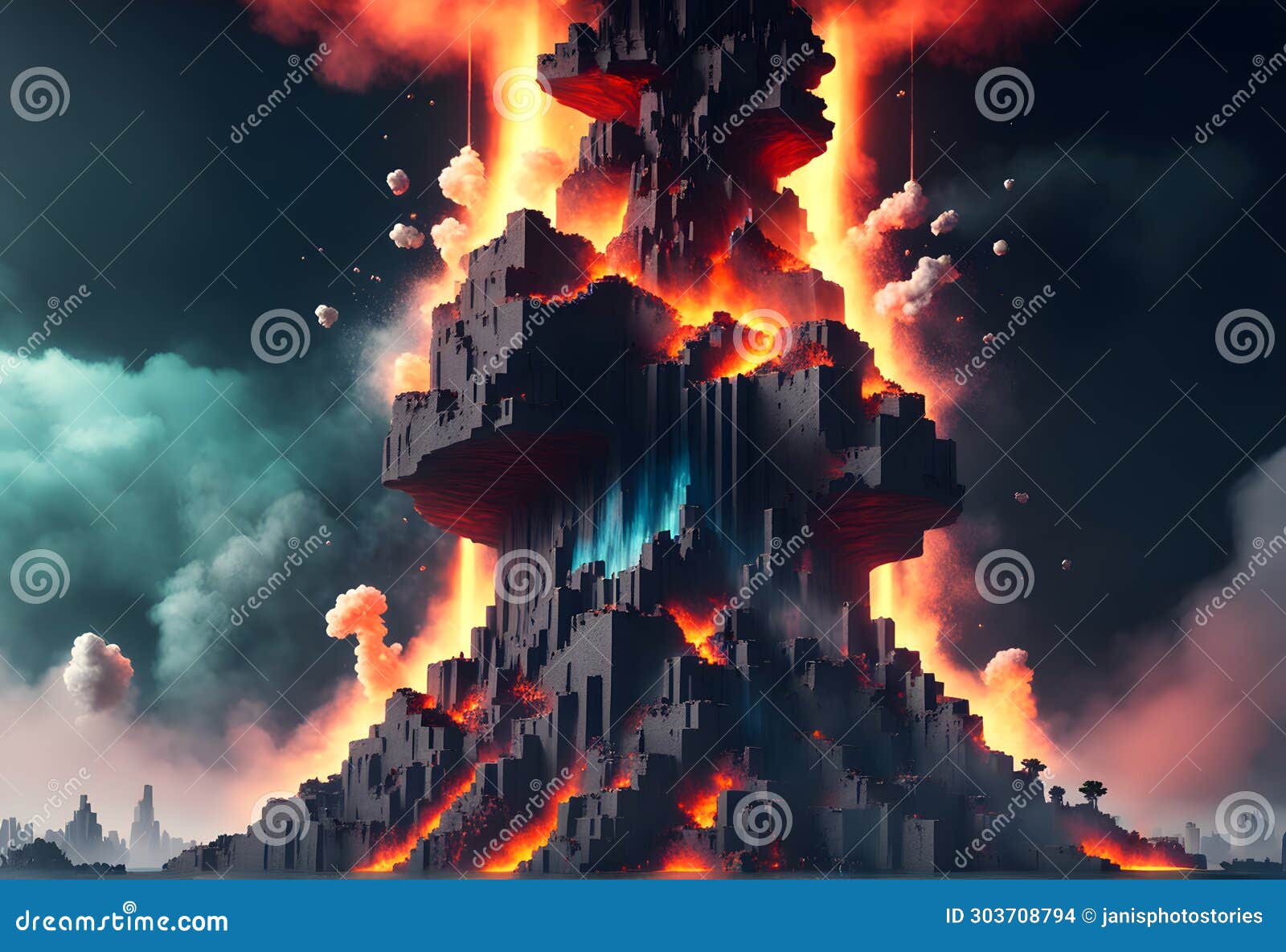Minecraft Volcano Eruption