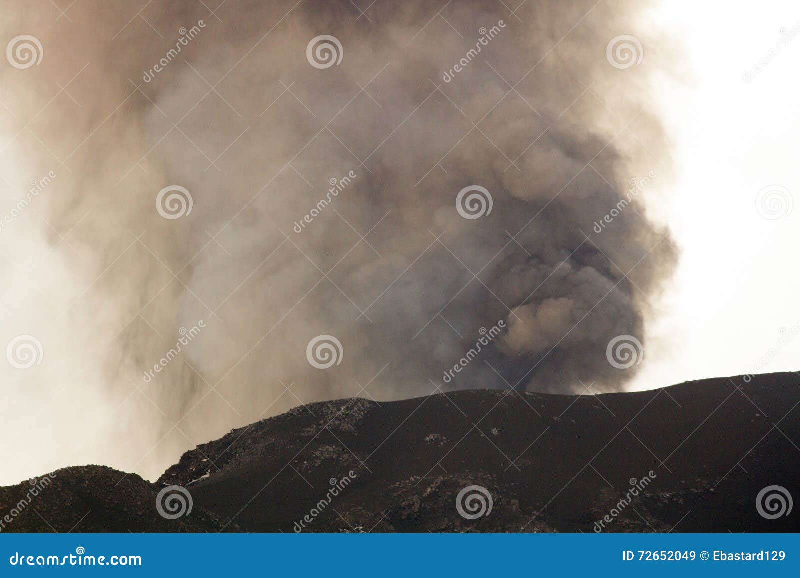 Eruption of Mount Etna stock image. Image of natural - 72652049