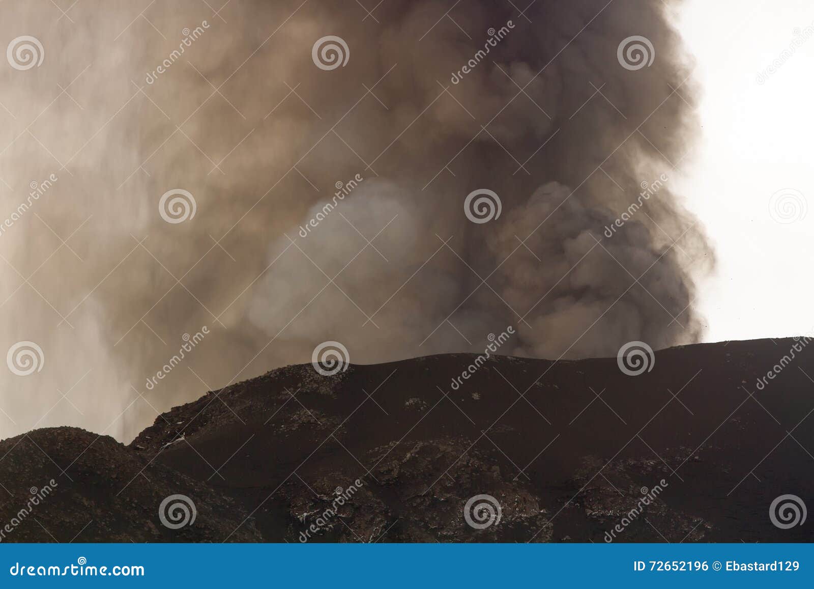 Eruption of Mount Etna stock photo. Image of explosions - 72652196