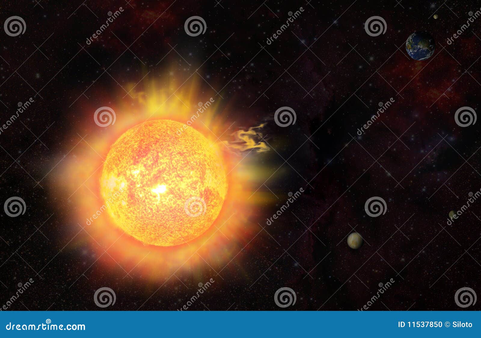 Eruption - solar storm stock illustration. Illustration of storm - 11537850