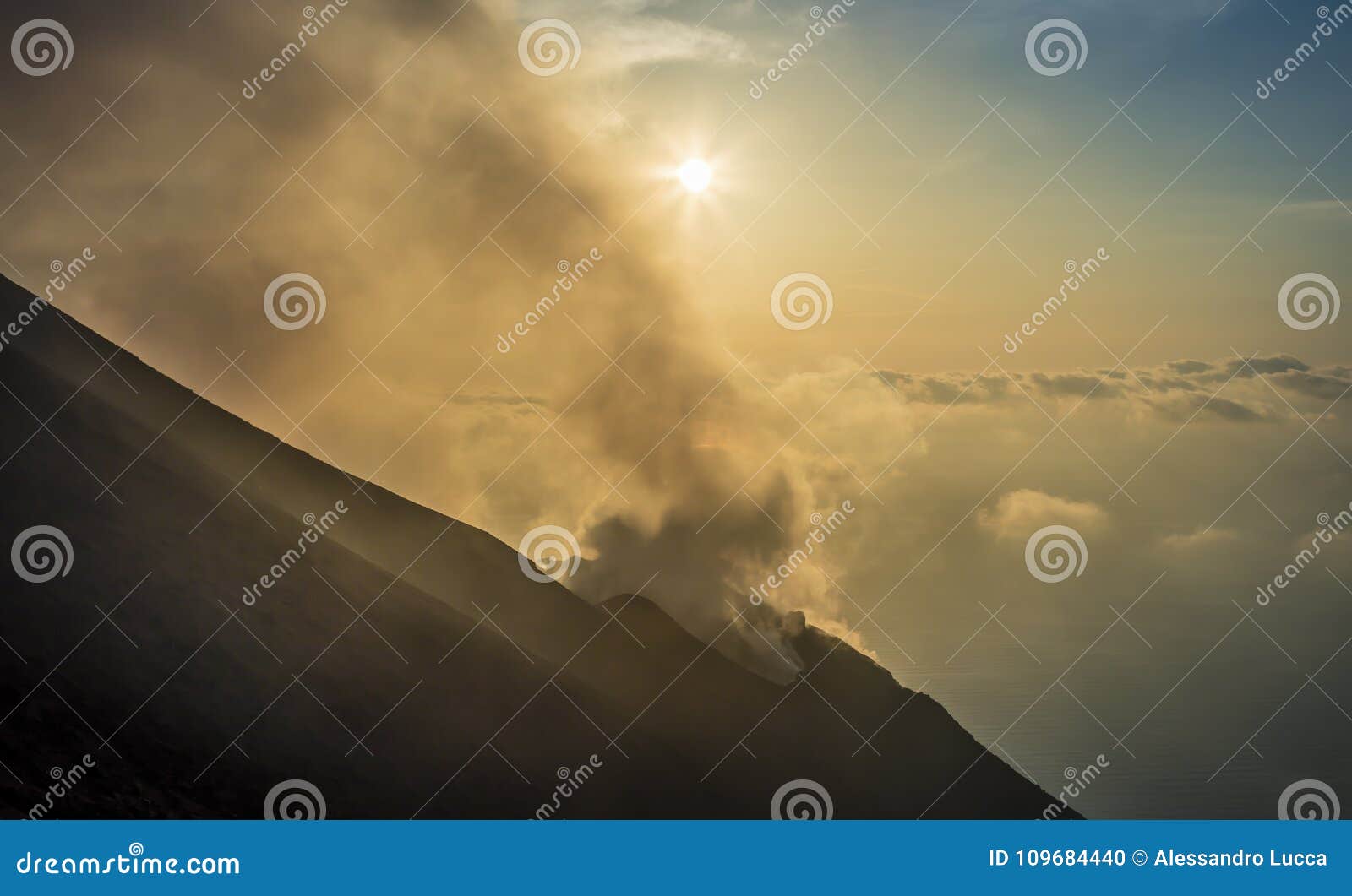 Eruption in Stromboli`s Active Crater Stock Photo - Image of italy ...