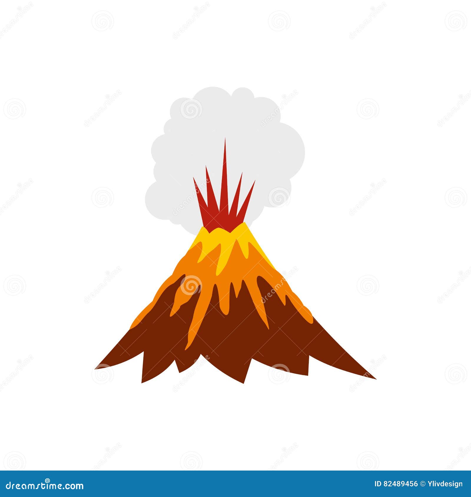 Volcano Icon Set On White Background. Vector | CartoonDealer.com #70086542 Volcano Icon Set On White Background. Vector | CartoonDealer.com #70086542