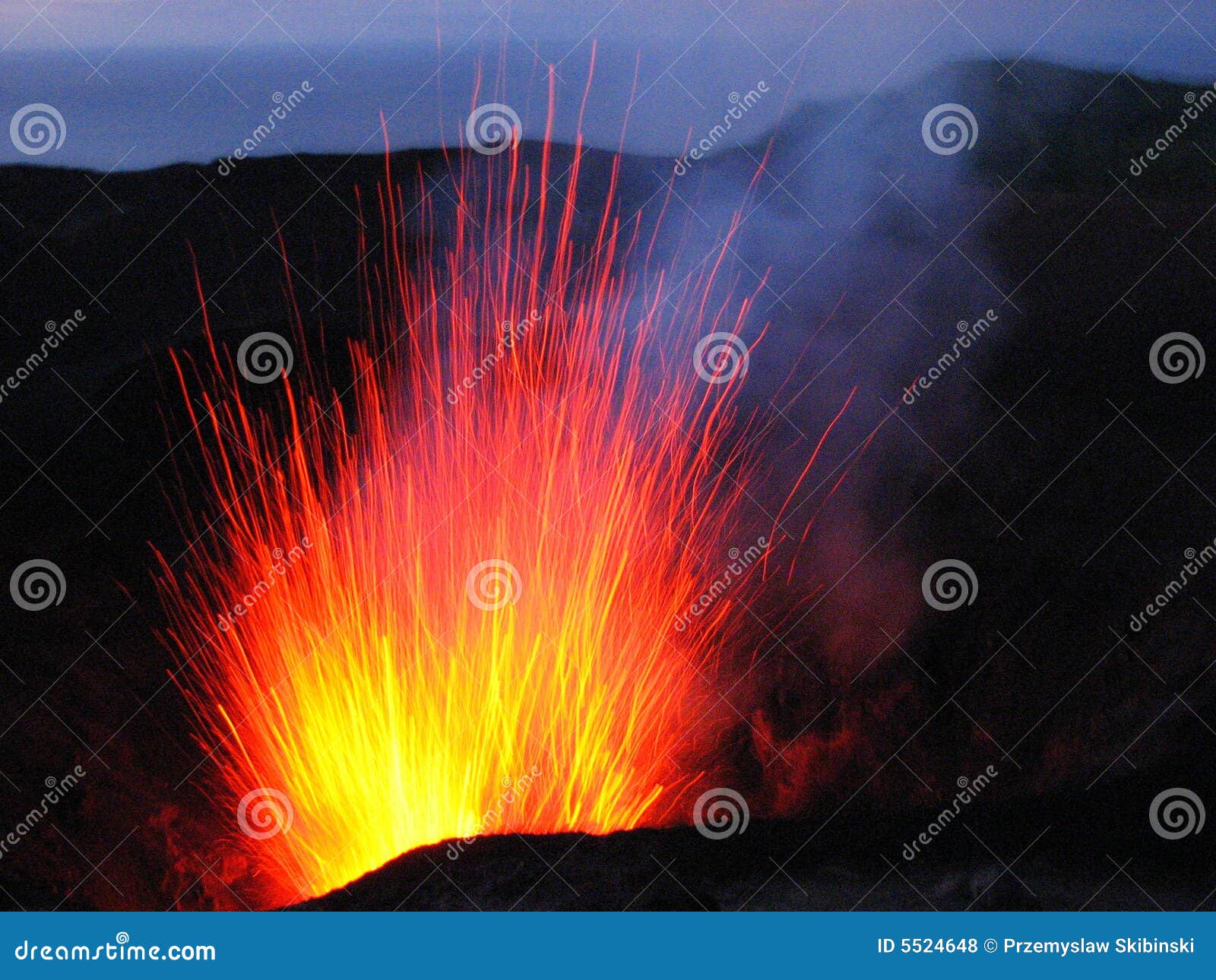 Eruption at Volcano Mt Yasur, Vanuatu Stock Photo - Image of polynesia ...