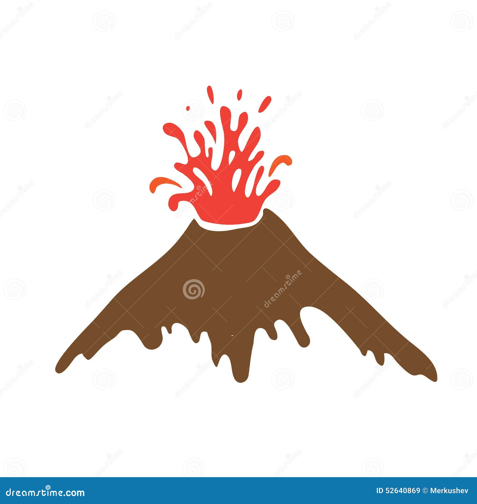Volcano Vector Set Of Silhouettes. | CartoonDealer.com #73220797