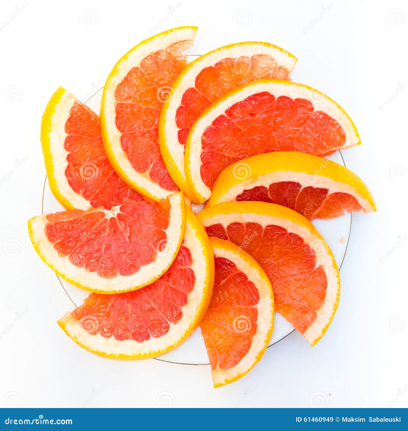 Erved Fresh Grapefruit Composition Isolated Over the White Background ...
