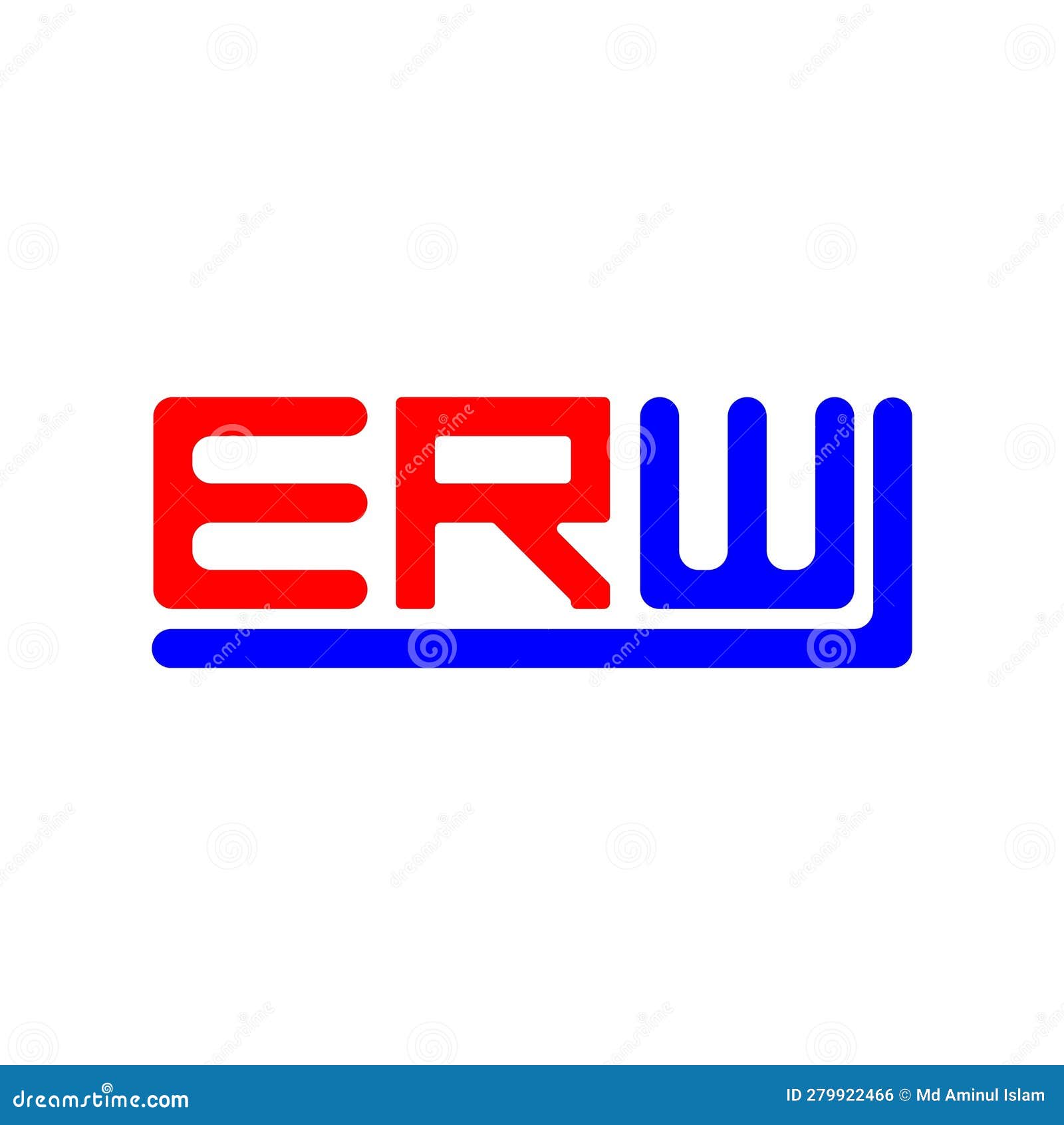 ERW Letter Logo Creative Design with Vector Graphic, ERW Stock Vector ...