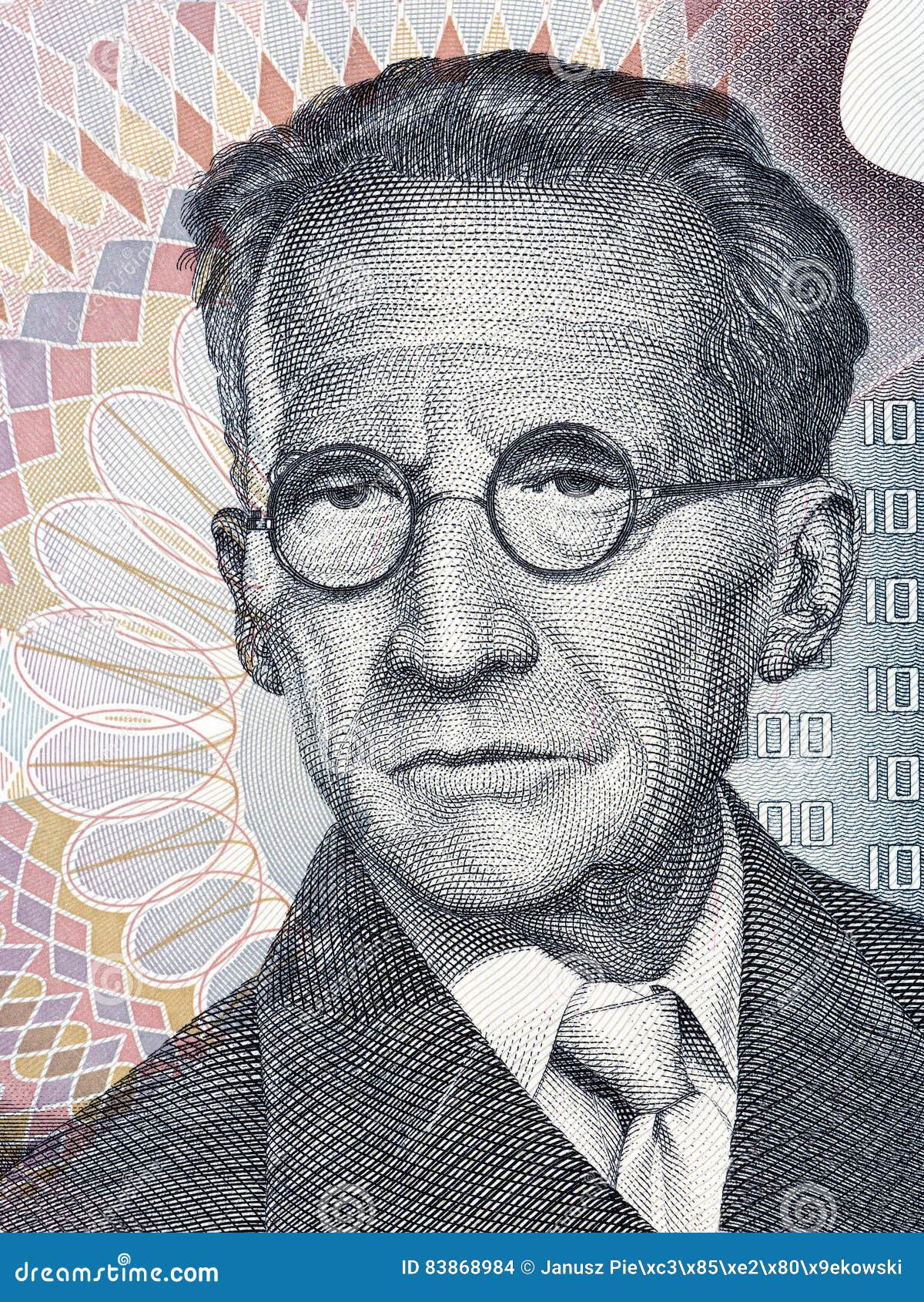 Erwin Schrodinger Portrait from Austrian Money Stock Photo - Image of ...