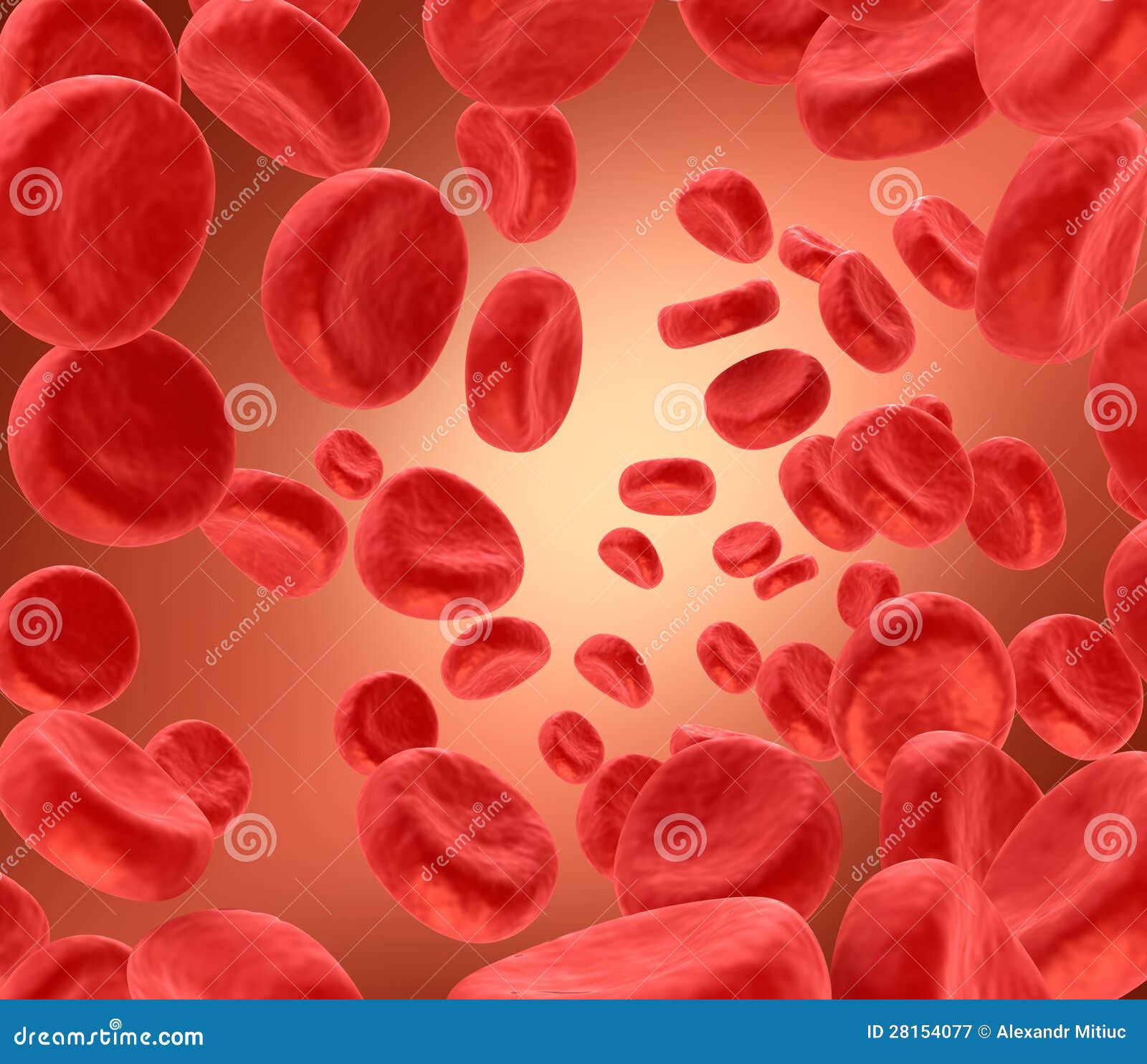 Erythrocytes. Red Blood Cells Concept 3d Image. Stock Illustration ...