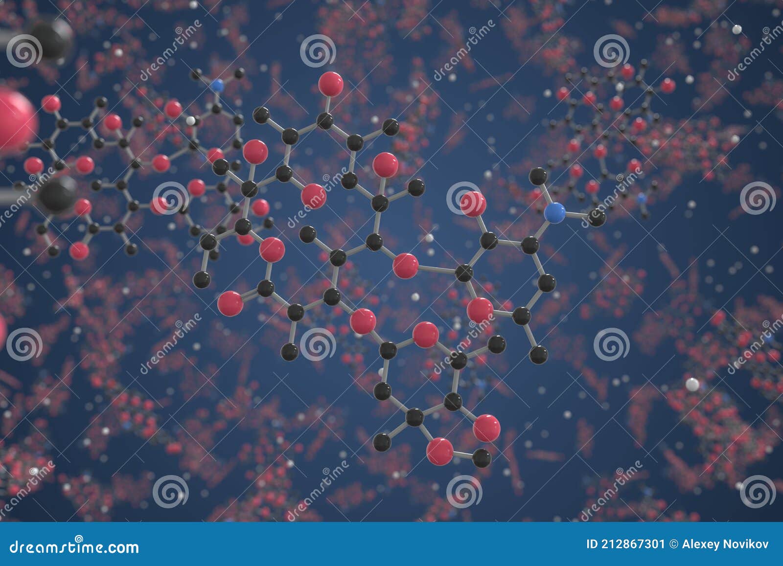 Erythromycin Molecular Structure Isolated On White Stock Illustration ...