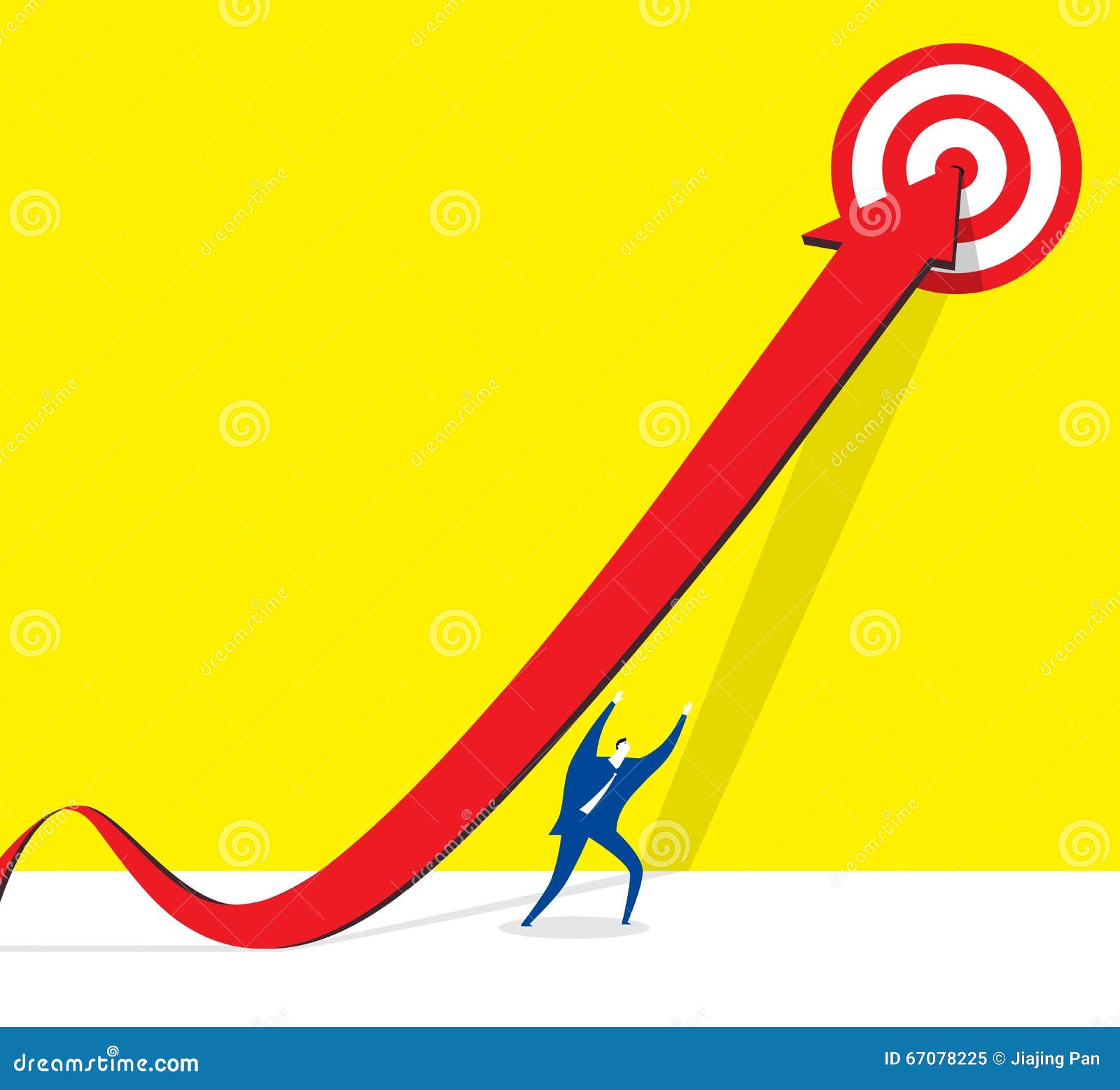 Erzielen Sie das Ziel stock abbildung. Illustration von pfeil - 67078225