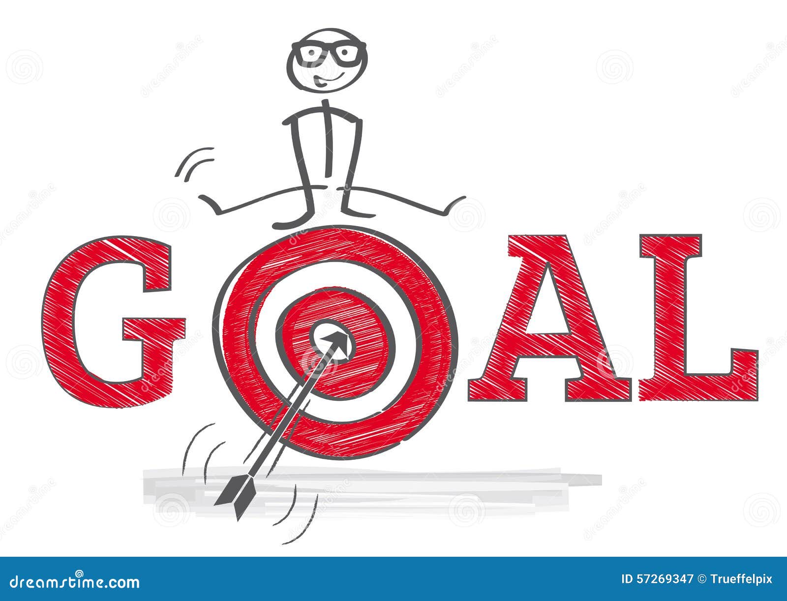 Erzielen Sie Ziele stock abbildung. Illustration von entdecken - 57269347