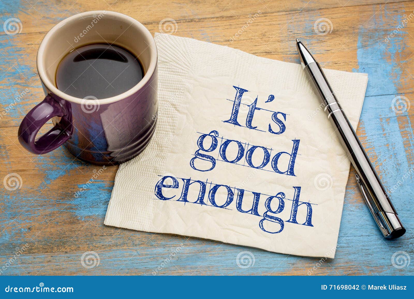 Es bastante buen concepto foto de archivo. Imagen de nota - 71698042