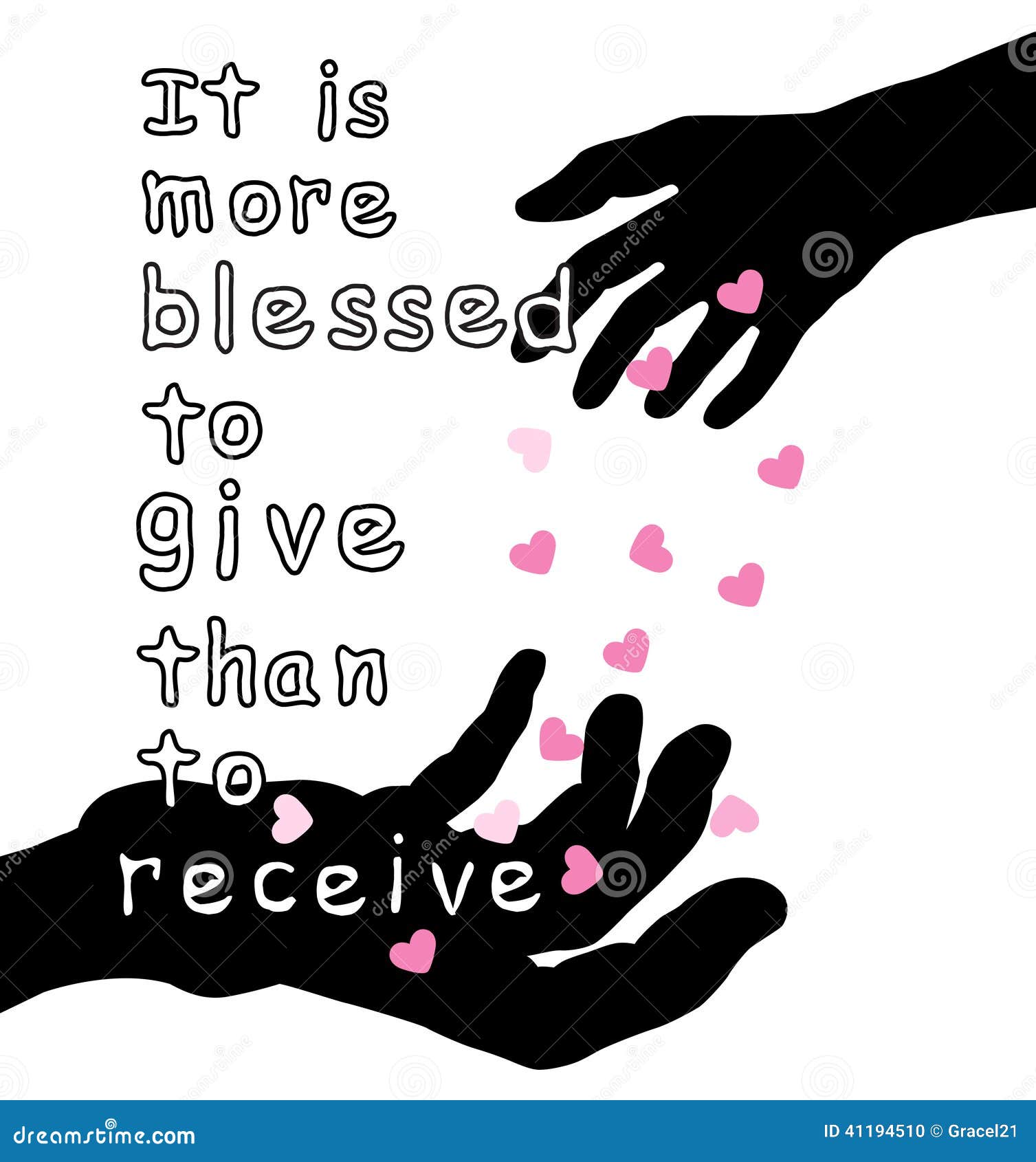 Es Bendecido Para Dar Que Recibir Ilustración del Vector - Ilustración ...