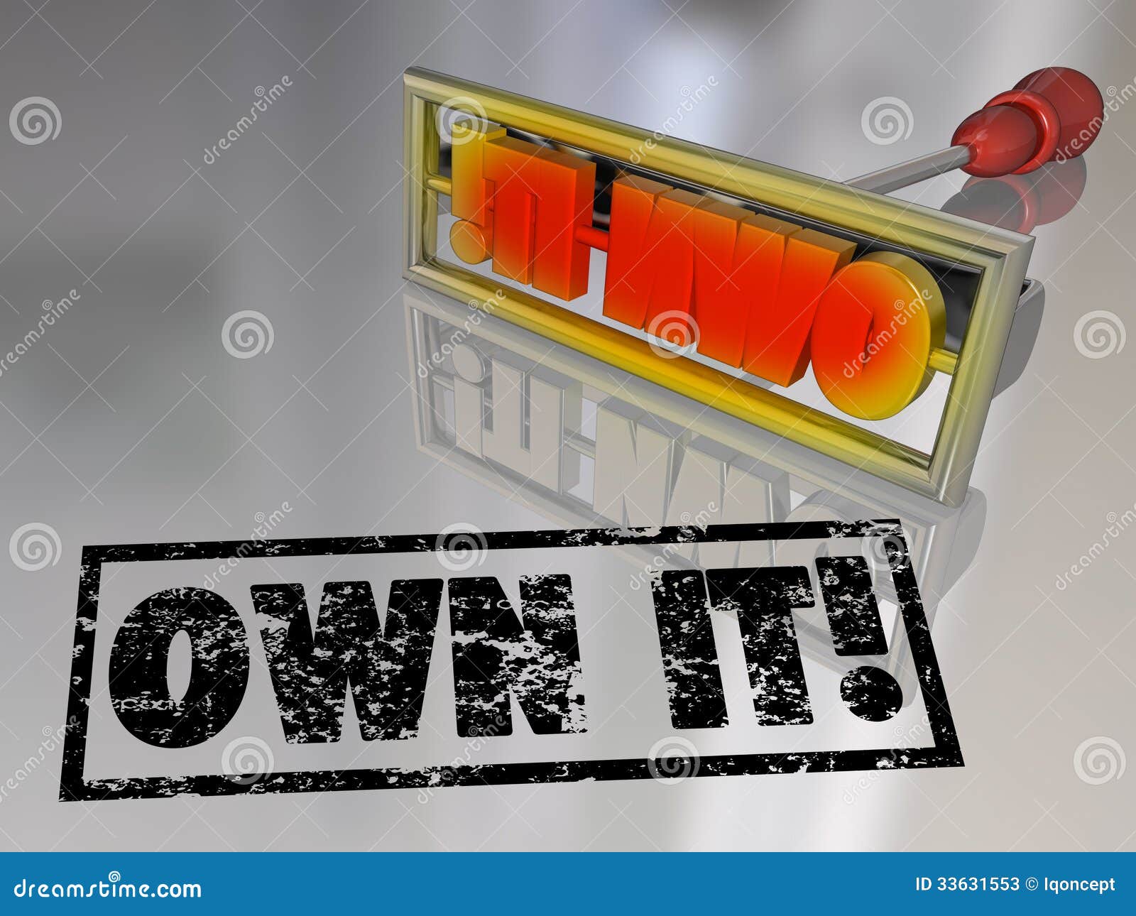 Es Besitzen Brenneisen-Eigentumsanspruch-Verantwortung Stock Abbildung ...