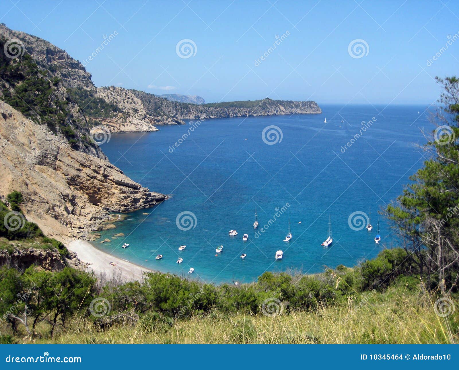 Es coll beach Majorca stock photo. Image of coll, beach - 10345464
