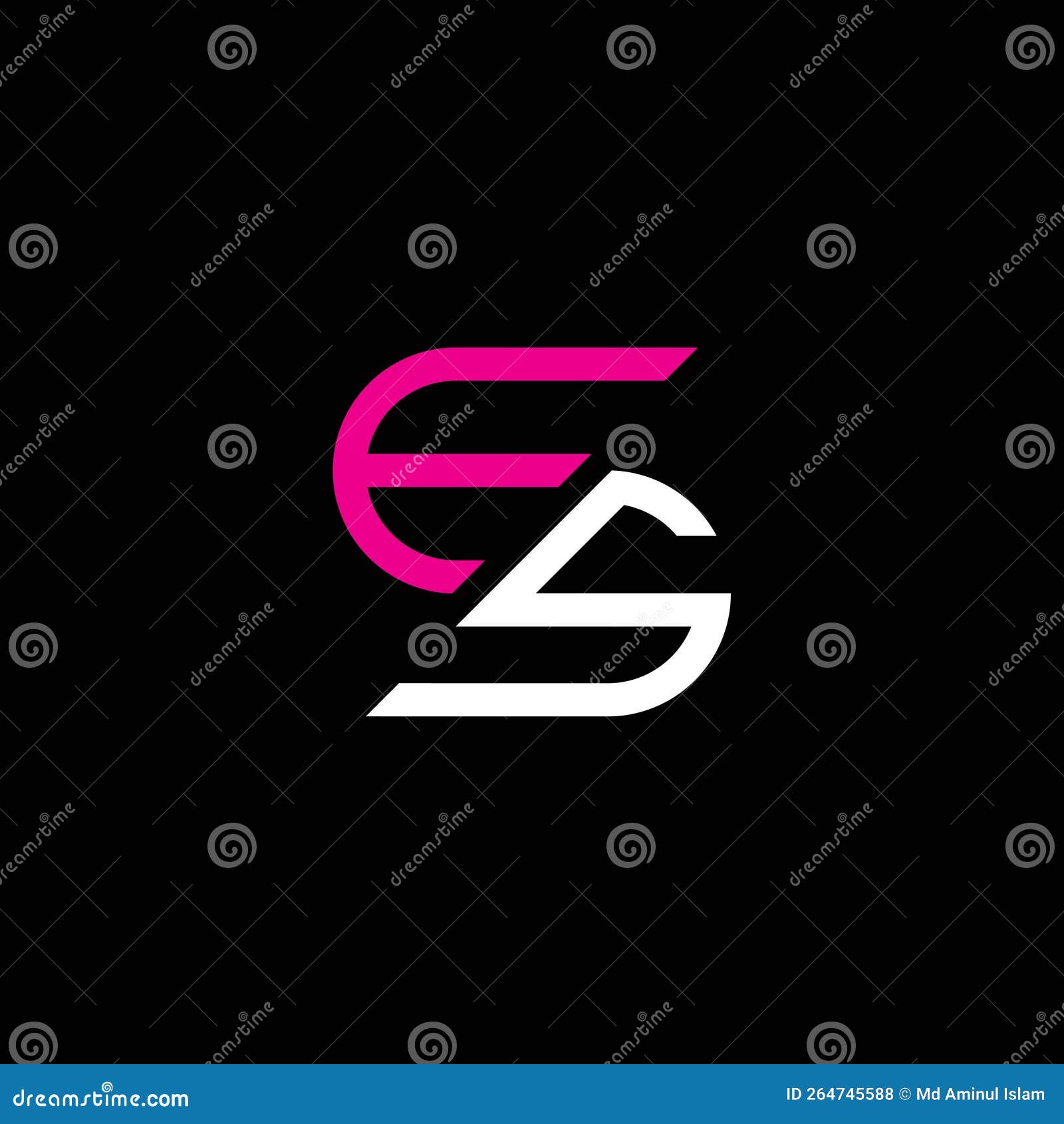 ES Letter Logo Creative Design with Vector Graphic, Stock Vector ...