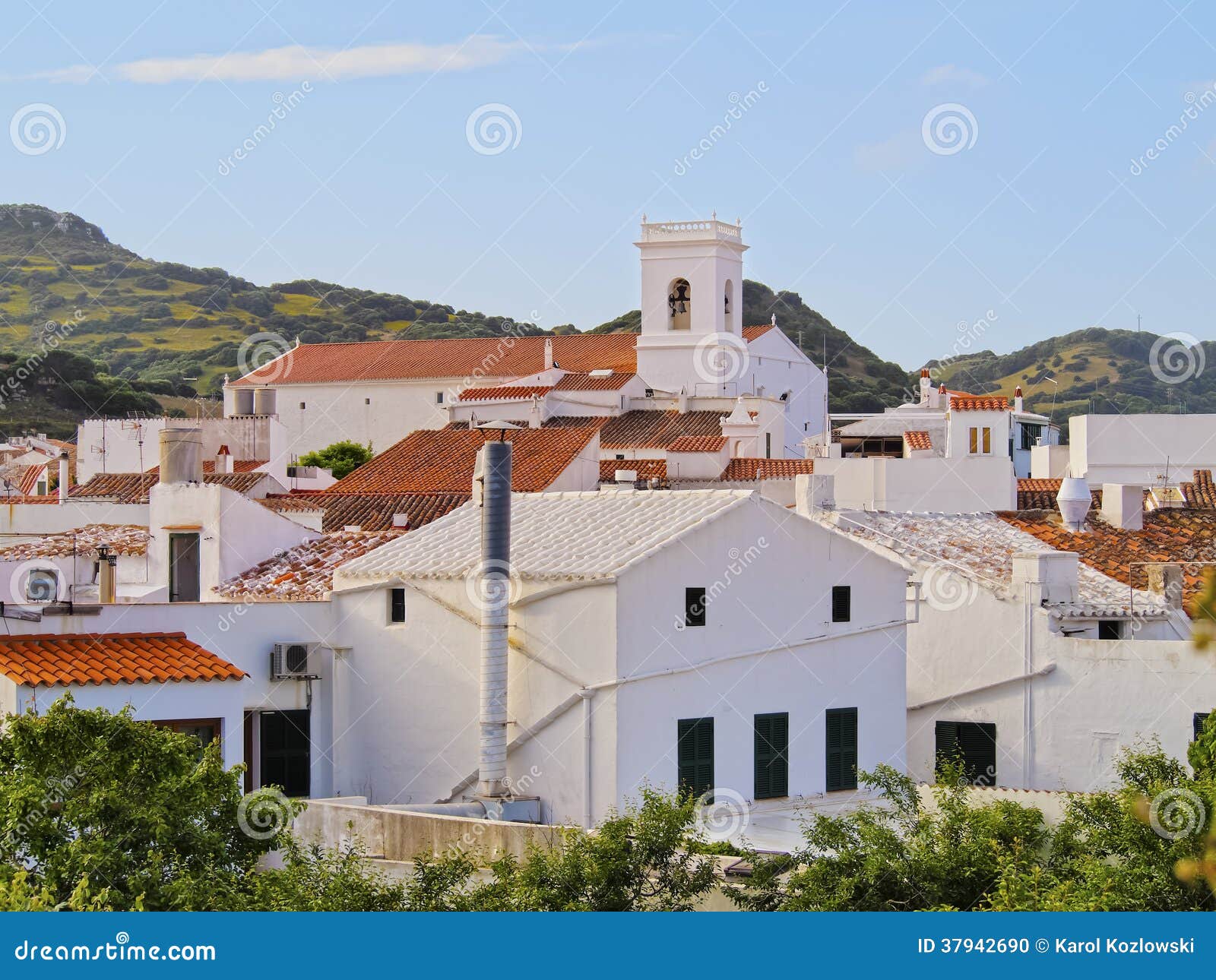 Es Mercadal su Minorca fotografia stock. Immagine di destinazione ...