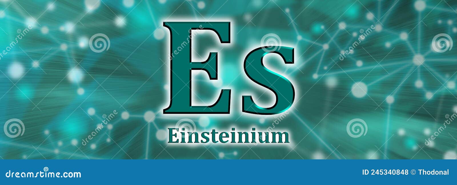 Es Symbol. Einsteinium Chemical Element Stock Illustration ...