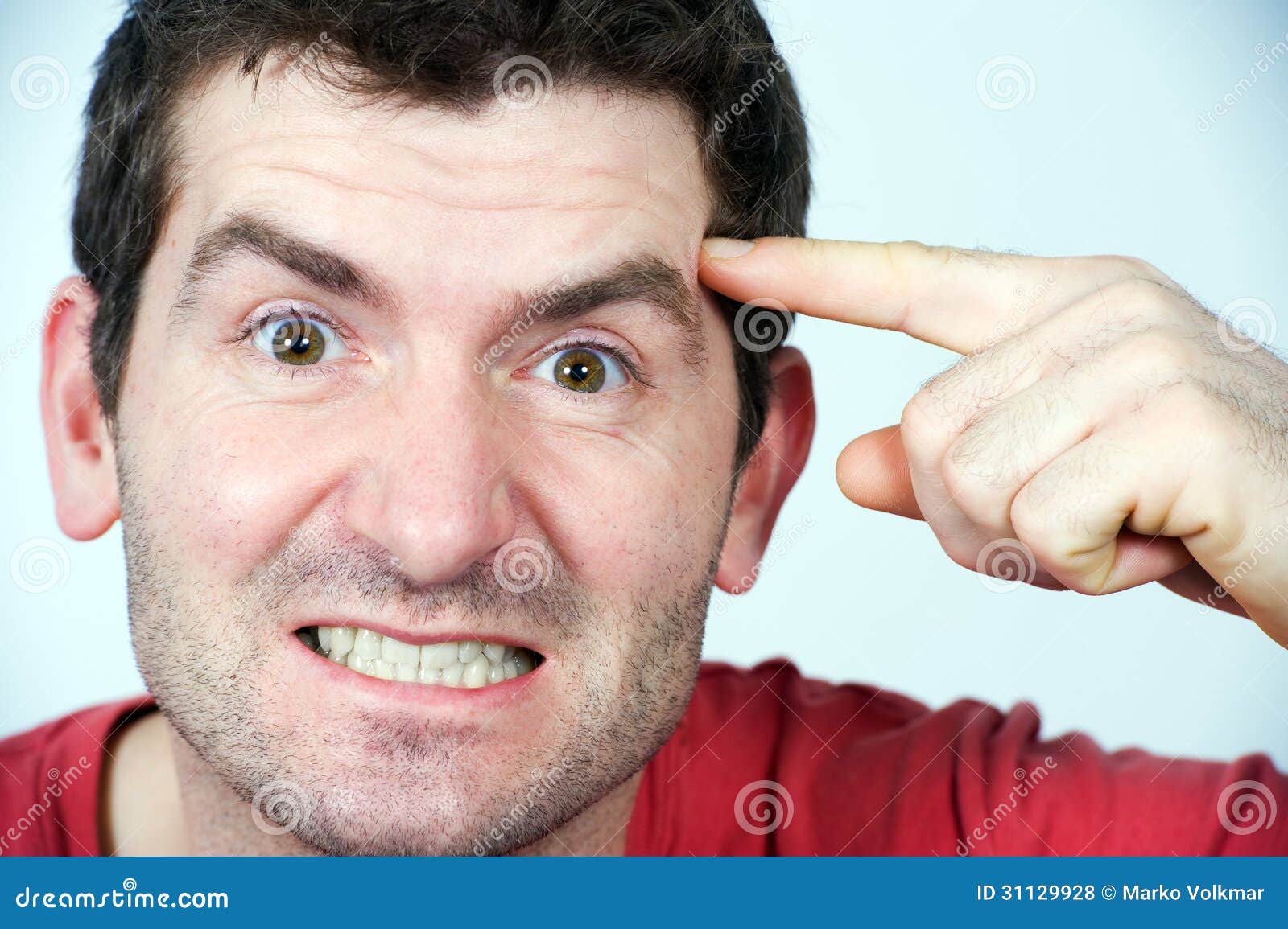 ¿Es usted chiflado? foto de archivo. Imagen de dedo, angular - 31129928