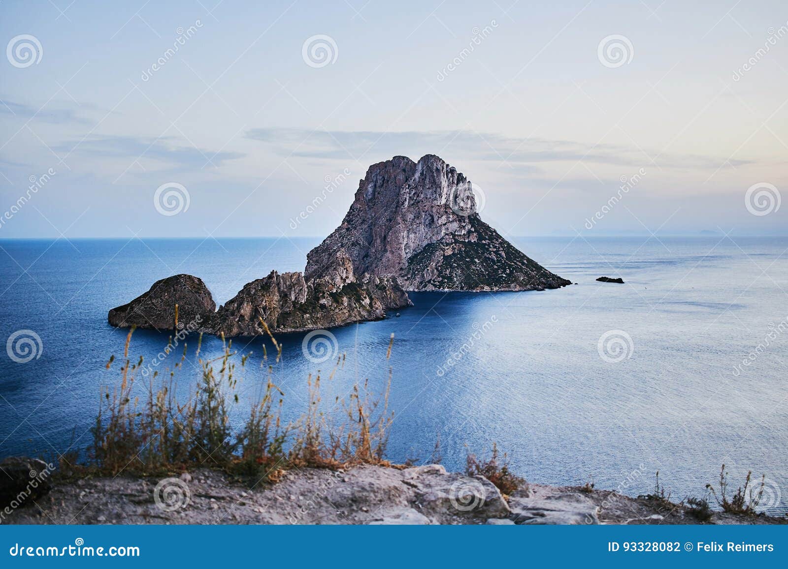 Es Vedra at Sunset, Ibiza, Spain Stock Photo - Image of hill, coast ...