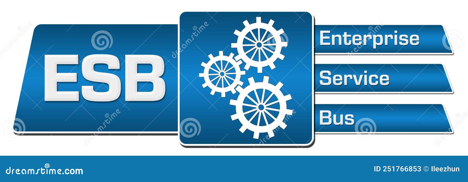 ESB - Enterprise Service Bus Blue Rounded Squares Horizontal Stock ...