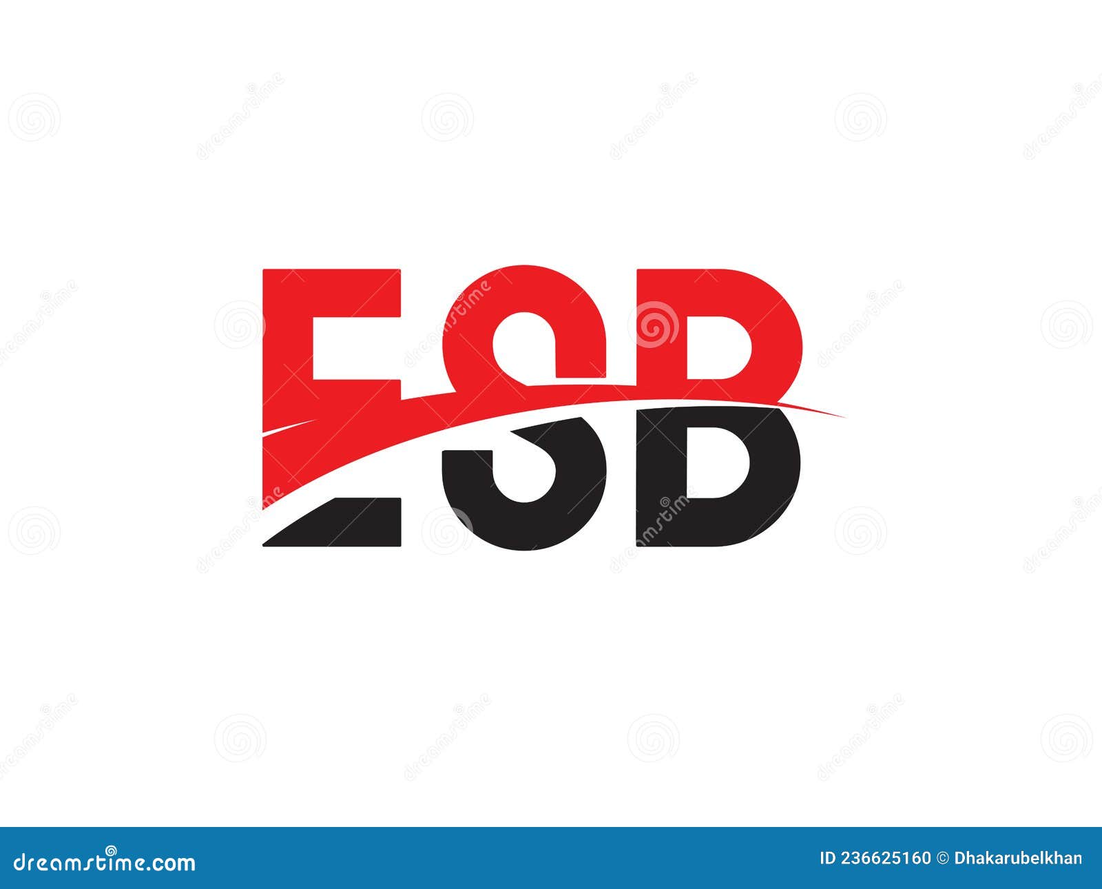 ESB Letter Initial Logo Design Vector Illustration Stock Vector ...