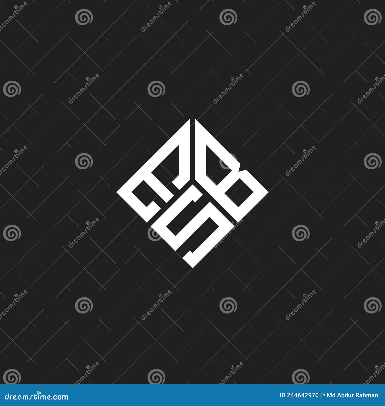 ESB Letter Logo Design On Black Background. ESB Creative Initials ...