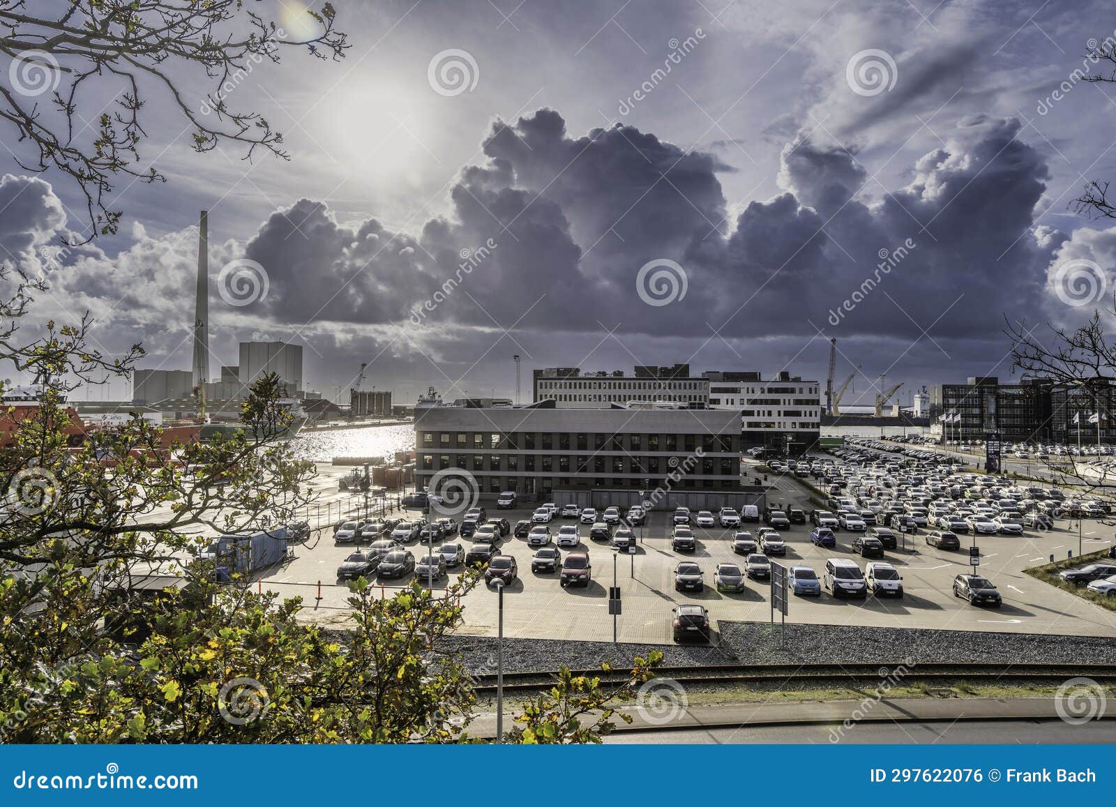 Esbjerg Harbor View on a Clear Day Denmark Stock Photo - Image of ...