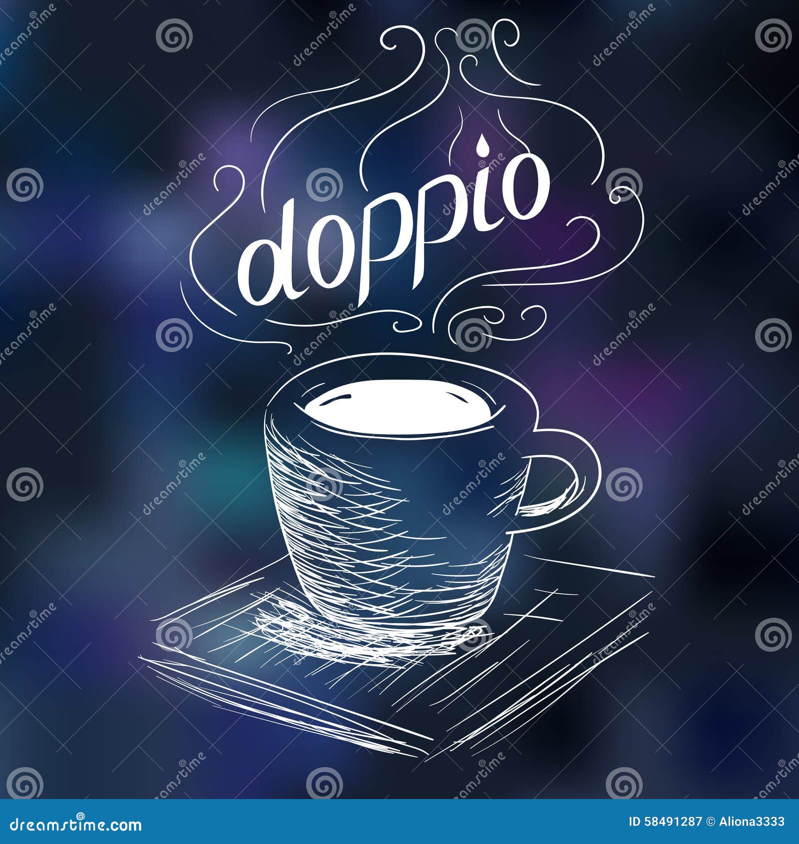 Esboço do doppio do café ilustração do vetor. Ilustração de quente ...