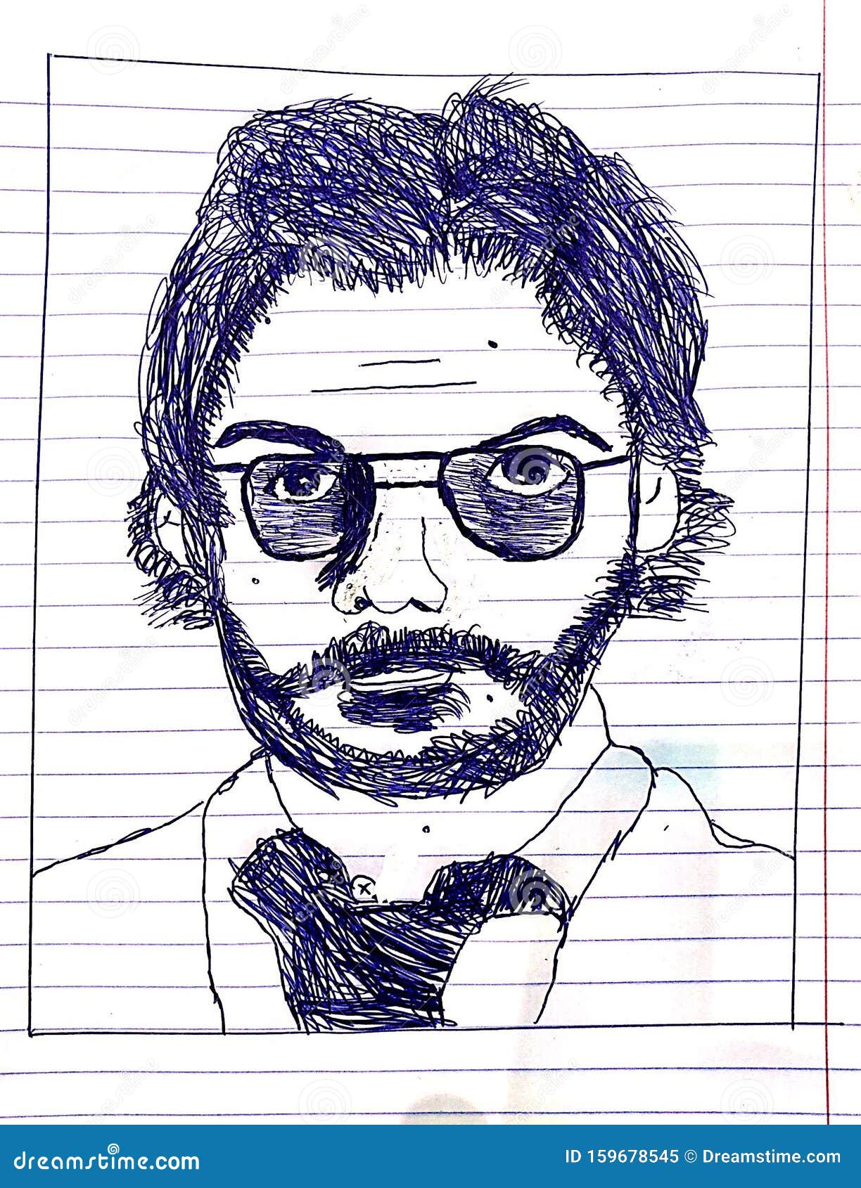 Esbozar tu cara imagen editorial. Imagen de retrato - 159678545