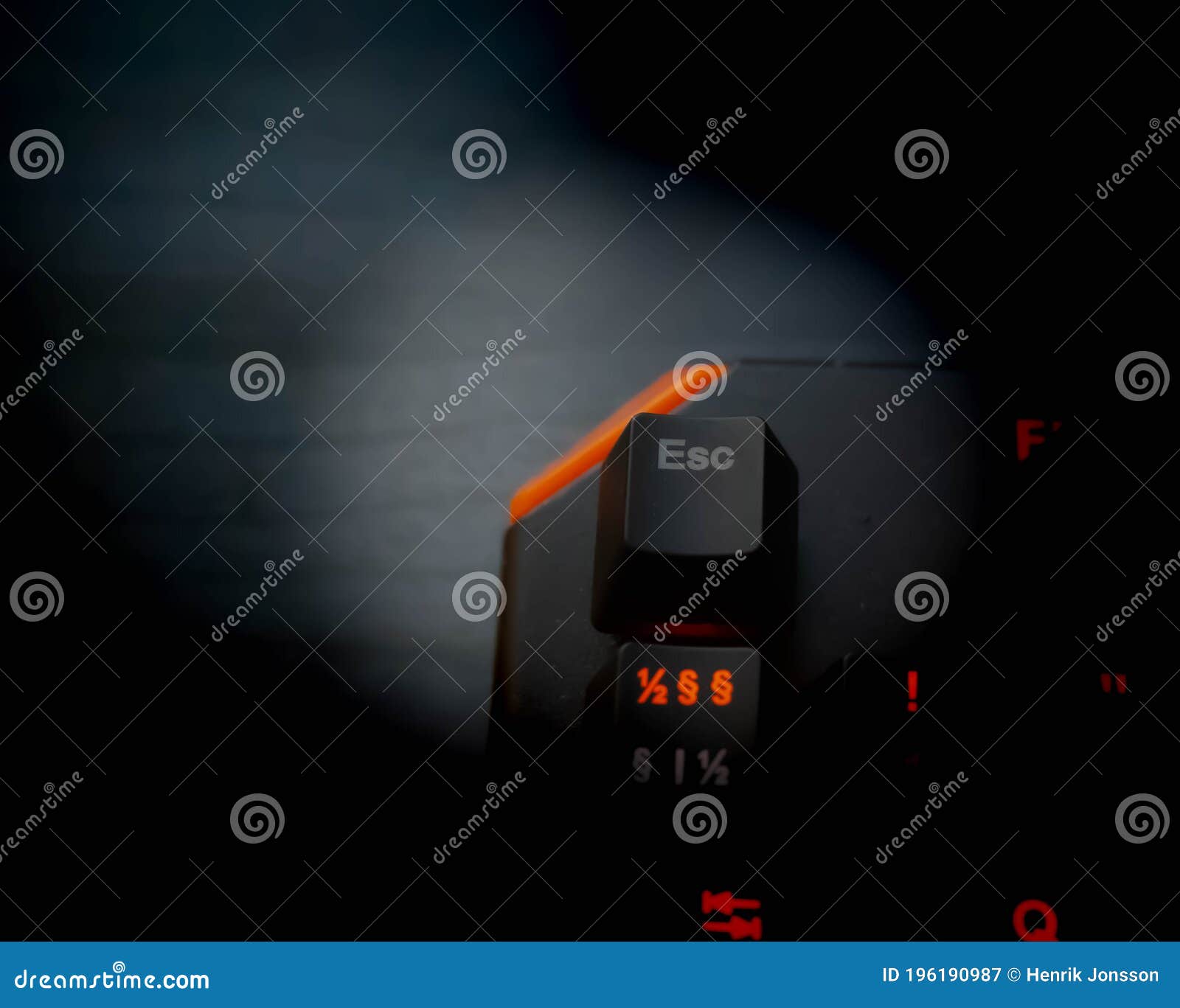 Escape or Esc Button on a Keyboard on Dark Background Stock Image ...